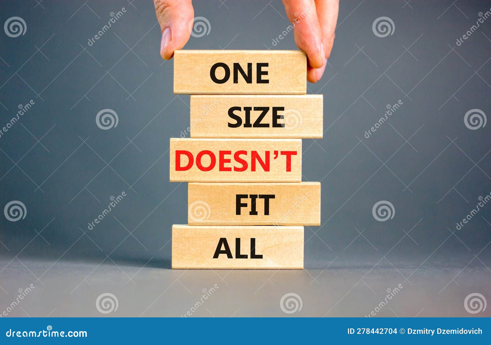 One Size Does Not Fit All Symbol. Concept Words One Size Does Not Fit ... One Size Does Not Fit All Symbol. Concept Words One Size Does Not Fit ...