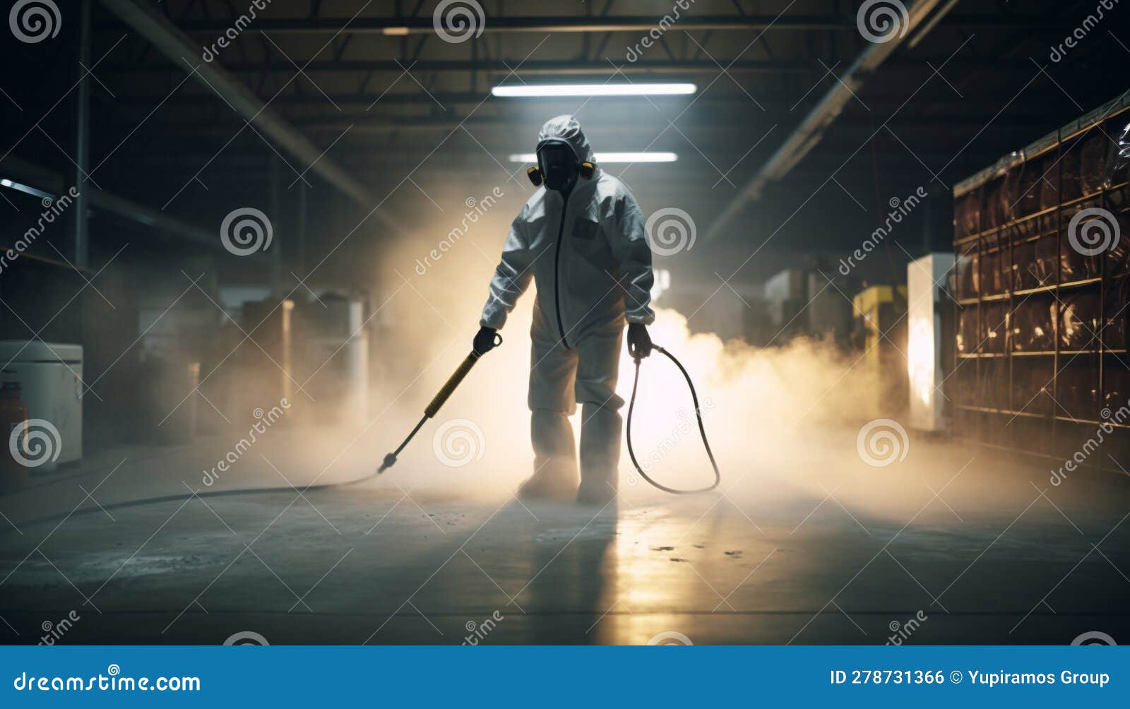 One Skilled Welder in Protective Workwear Spraying Burning Metal ...
