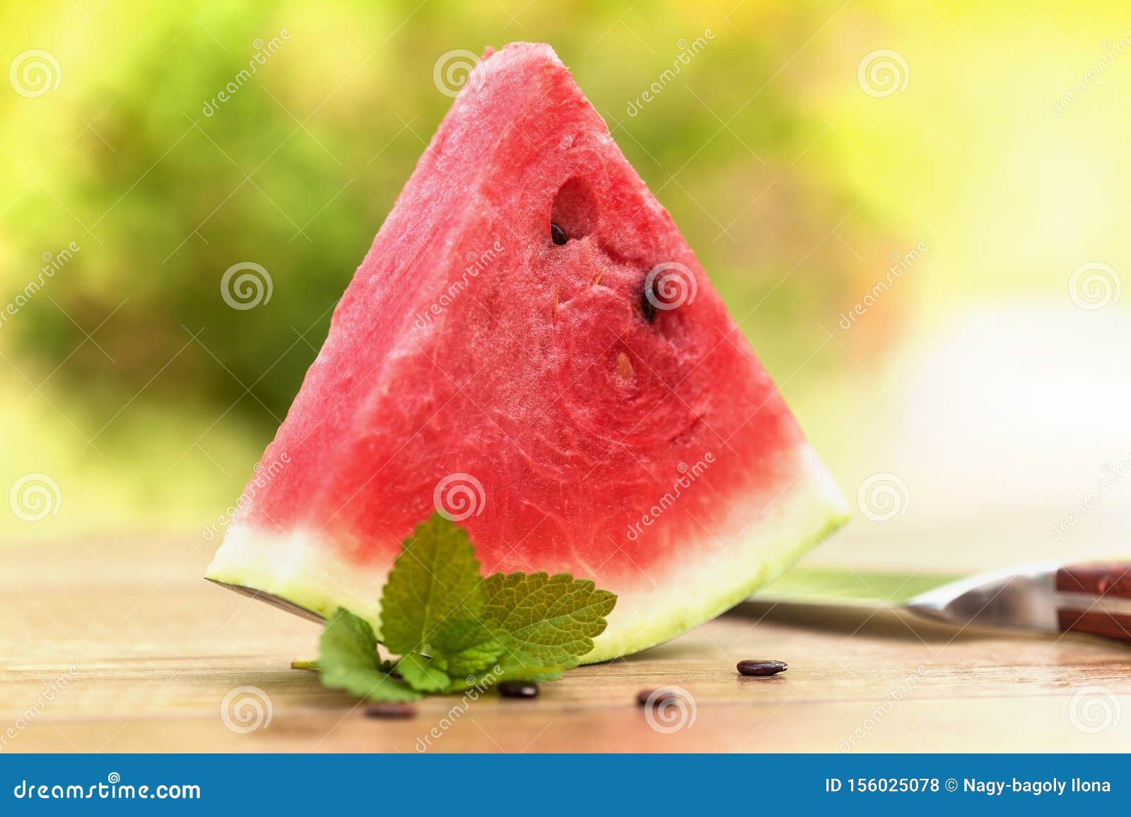 One Slice of Delicious Watermelon - Summer Refreshment Snack Stock ...