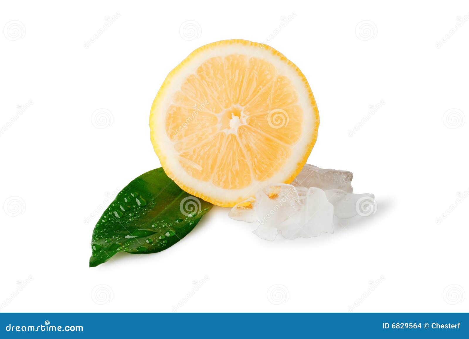 One Slice Of Lemon With Ice Picture. Image: 6829564