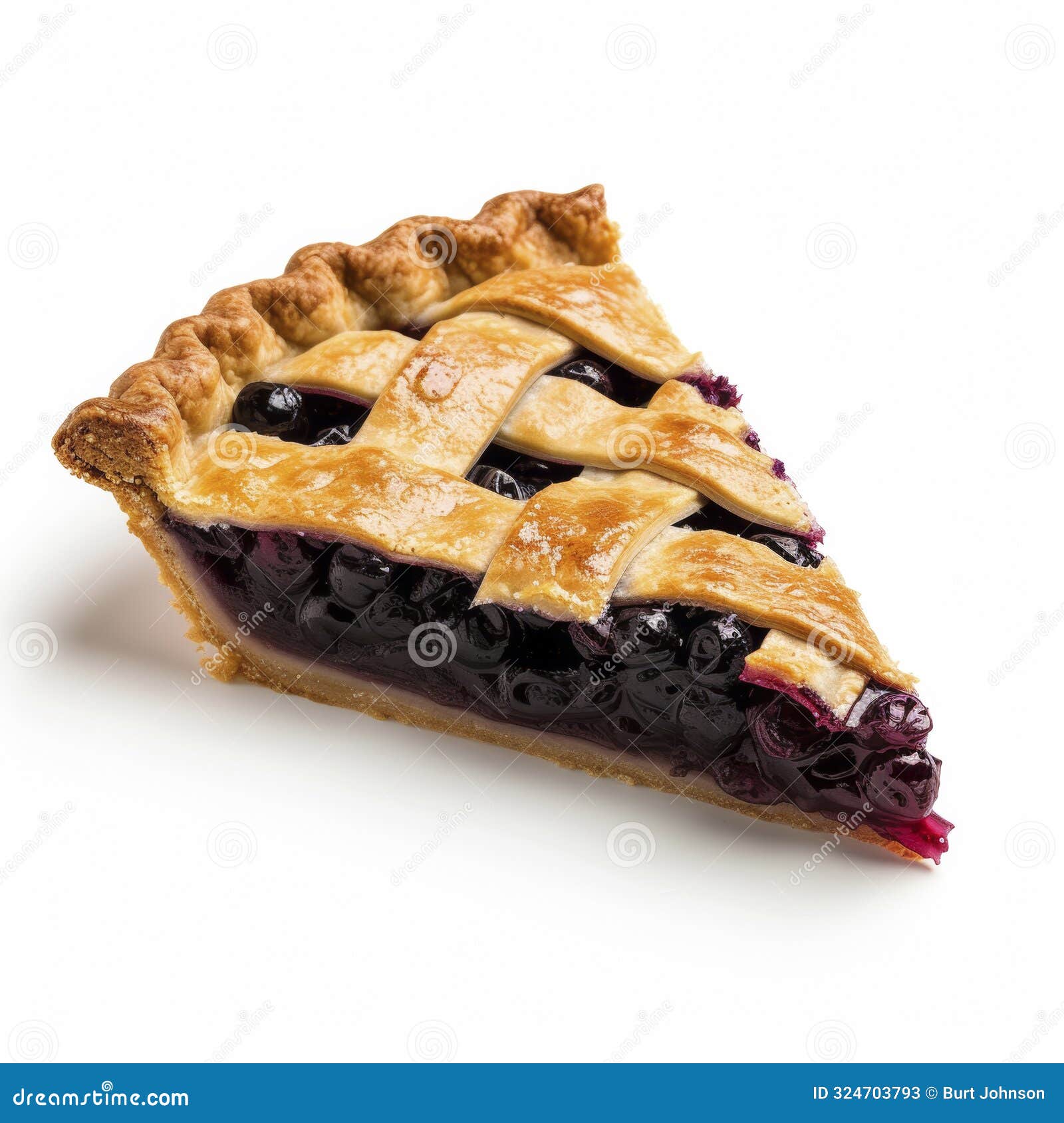 One Slice of Pie Closeup, Isolated on White Background Stock Image ...