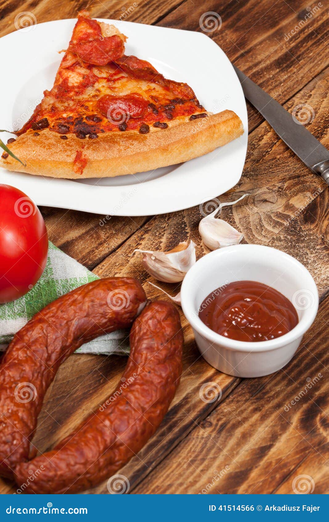 One Slice of Pizza with Toppings. Stock Photo - Image of italian, food ...