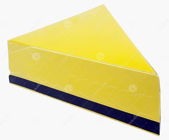 One Slice Yellow Pie Box stock image. Image of isolated - 95250819