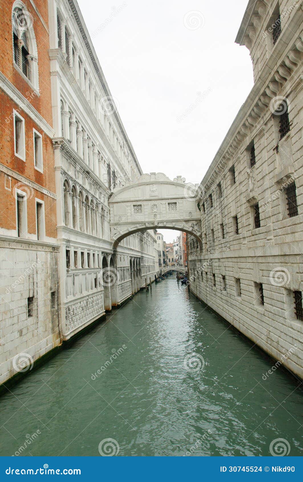 One of the Small Canal in Venice Stock Photo - Image of gondola, blue ...