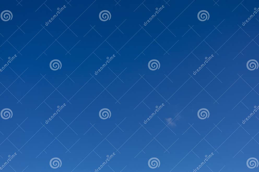 One Small Cloud in the Blue Sky Stock Image - Image of heaven, outside ...