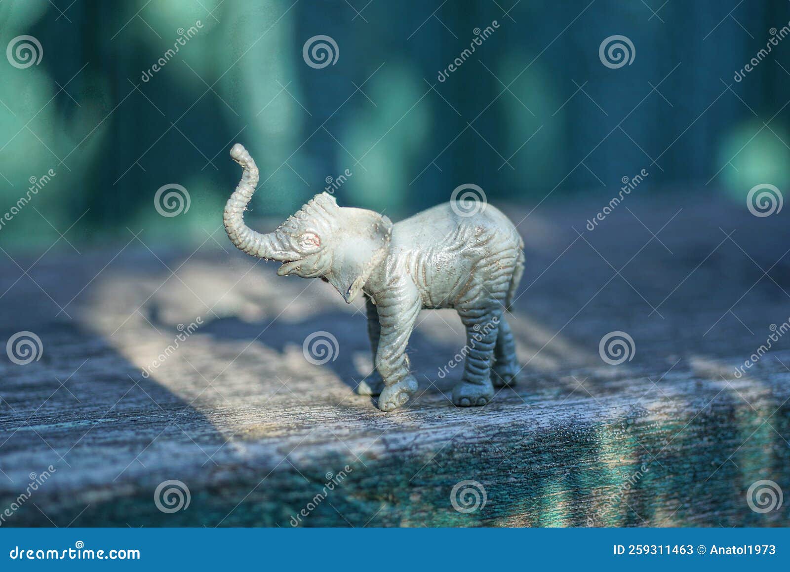 One Small Figurine of a Plastic Gray Plastic Elephant Stock Image ...