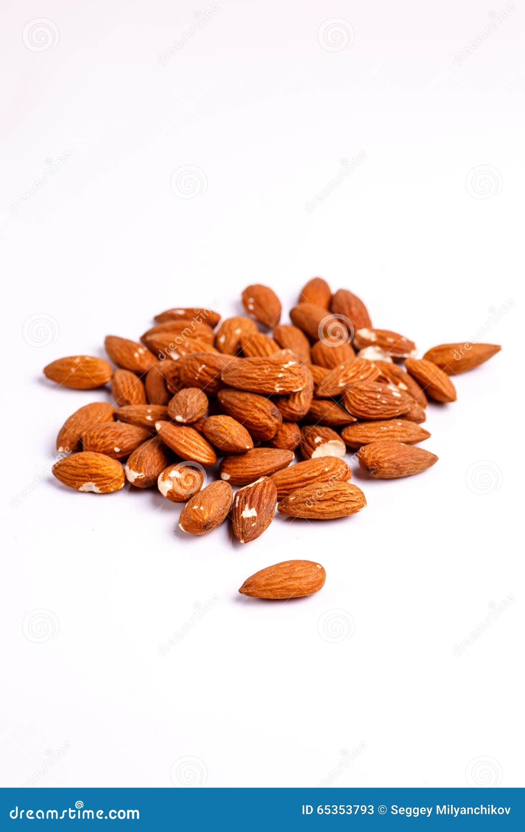 One Small Handful of Almonds Stock Image - Image of objects ...