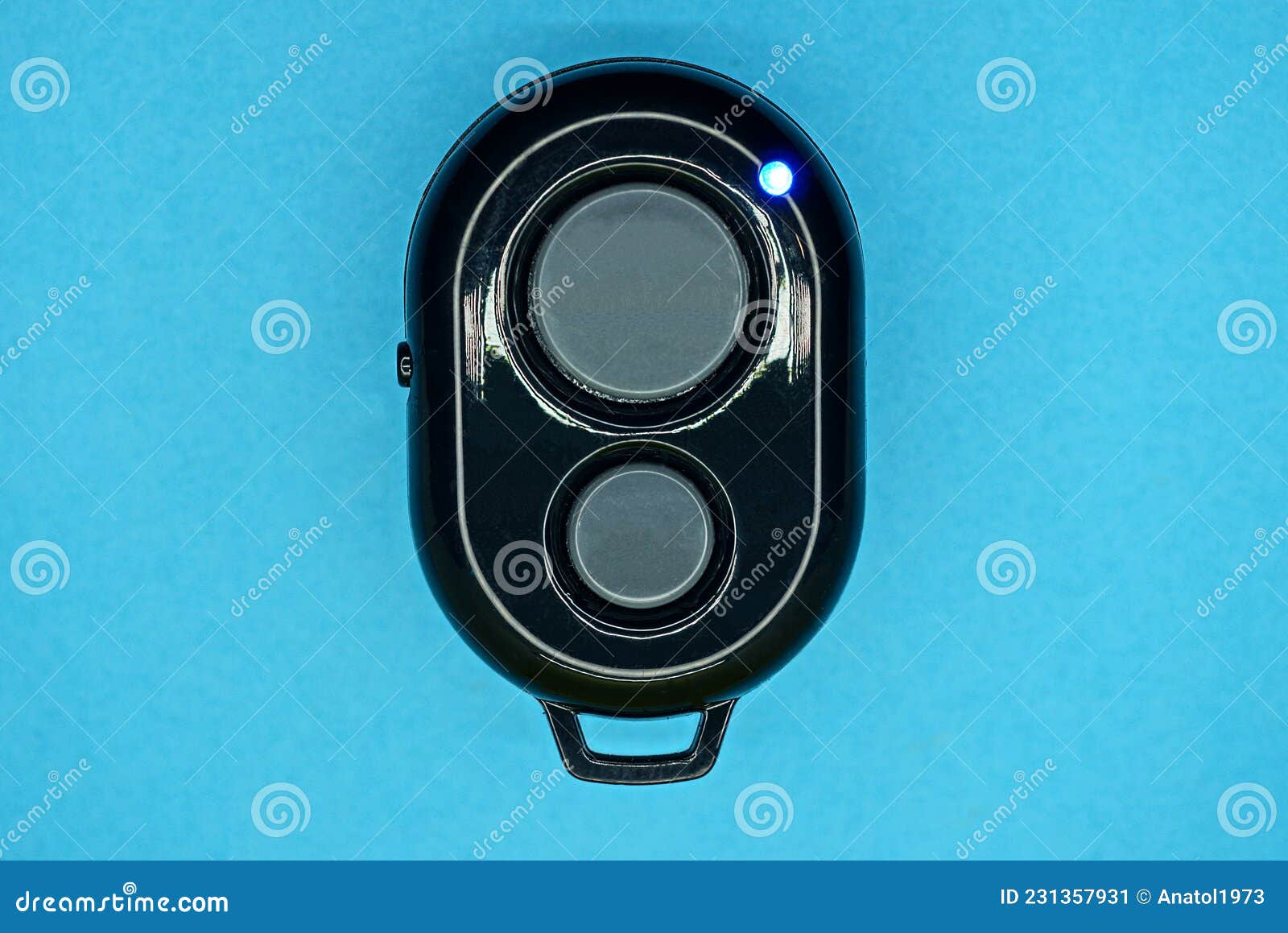 Black Remote Control For The Camera On A White Background. Royalty-Free ...