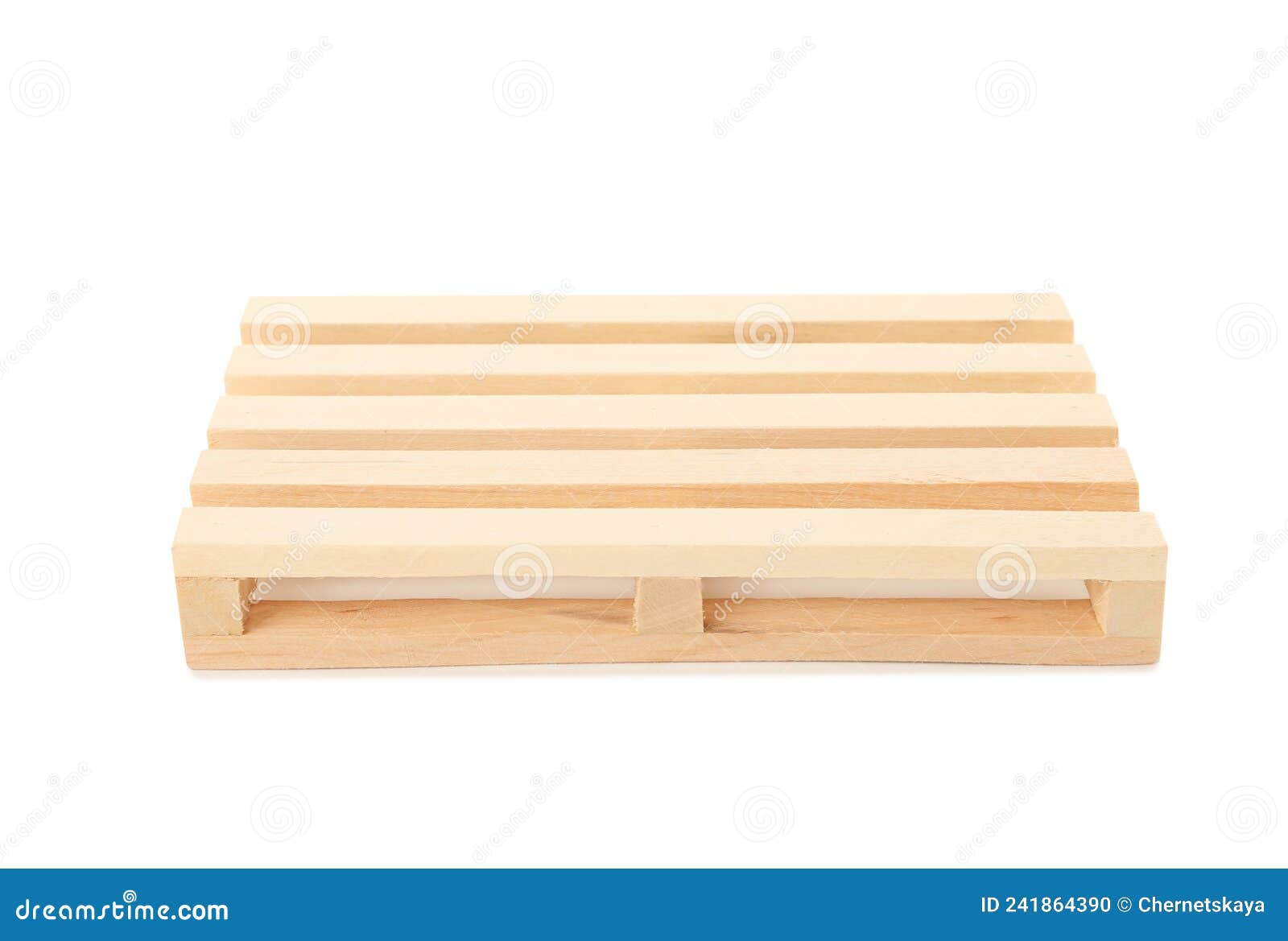 One Small Wooden Pallet Isolated on White Stock Photo - Image of load ...