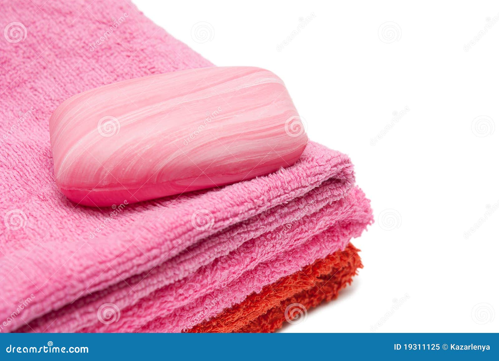 One Soap on Towels Isolated Stock Image - Image of hygienic, fabrics ...