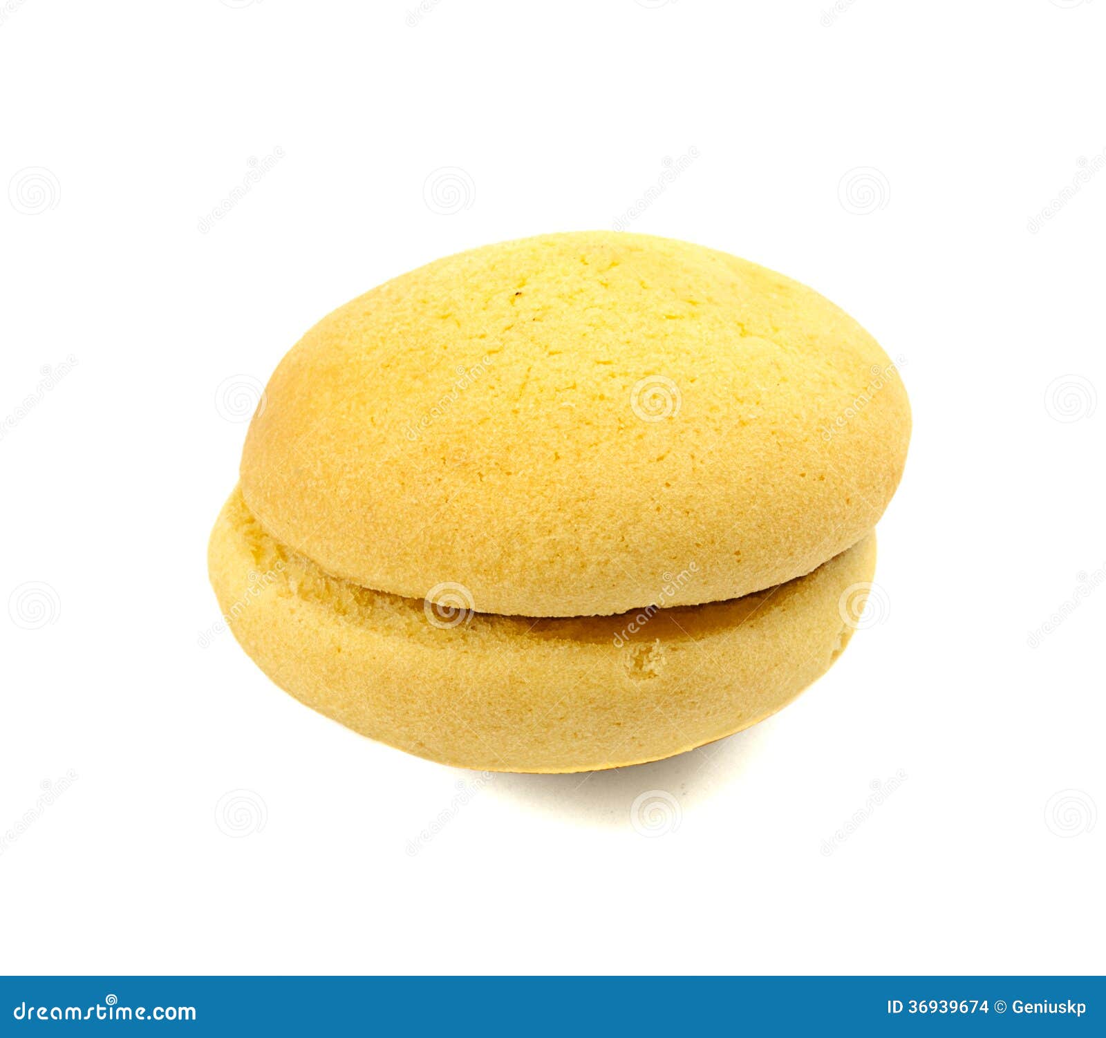 One sponge cake stock photo. Image of calories, single - 36939674