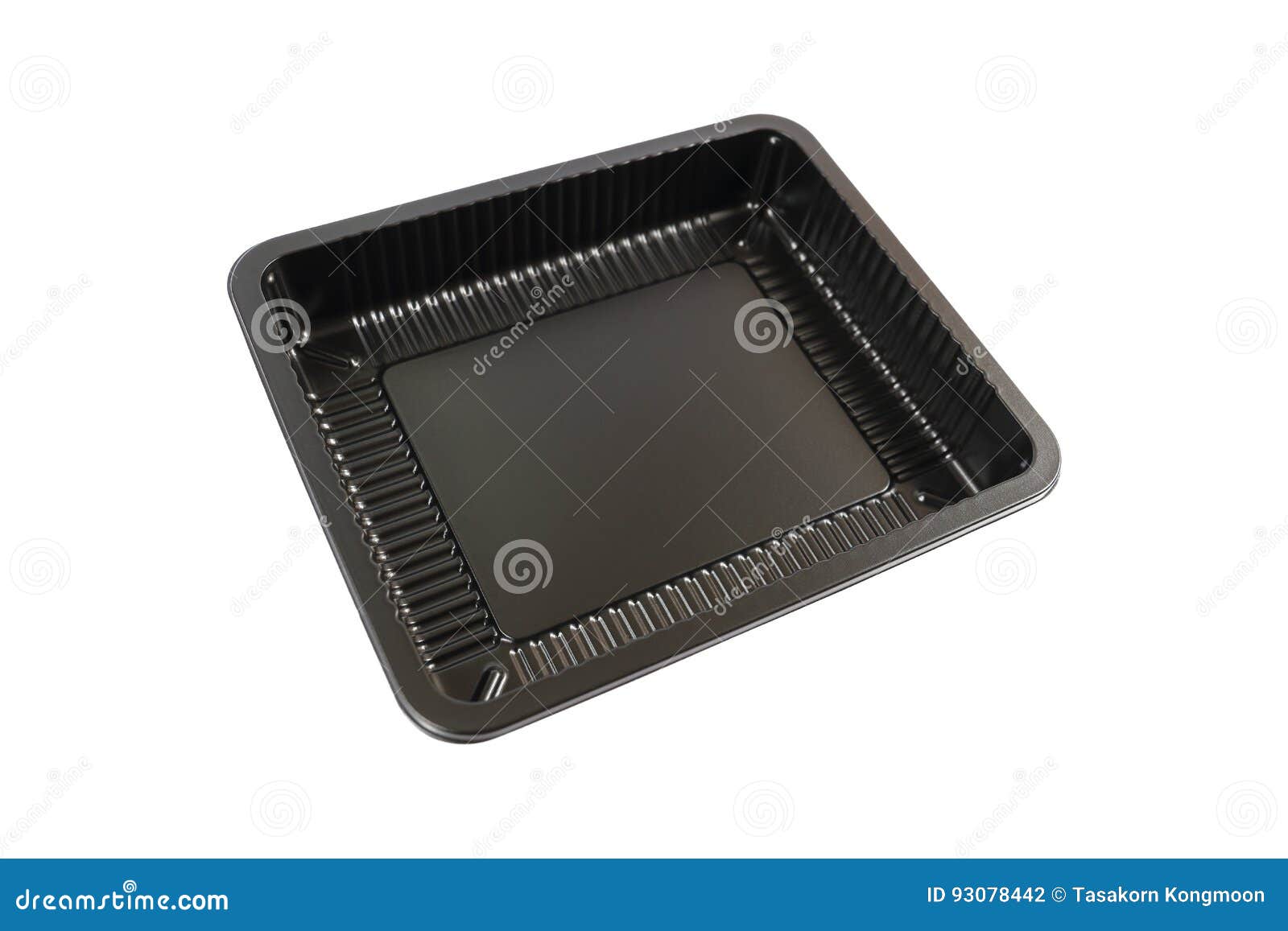 One Square Food Tray Isolated on White Stock Photo - Image of blank ...