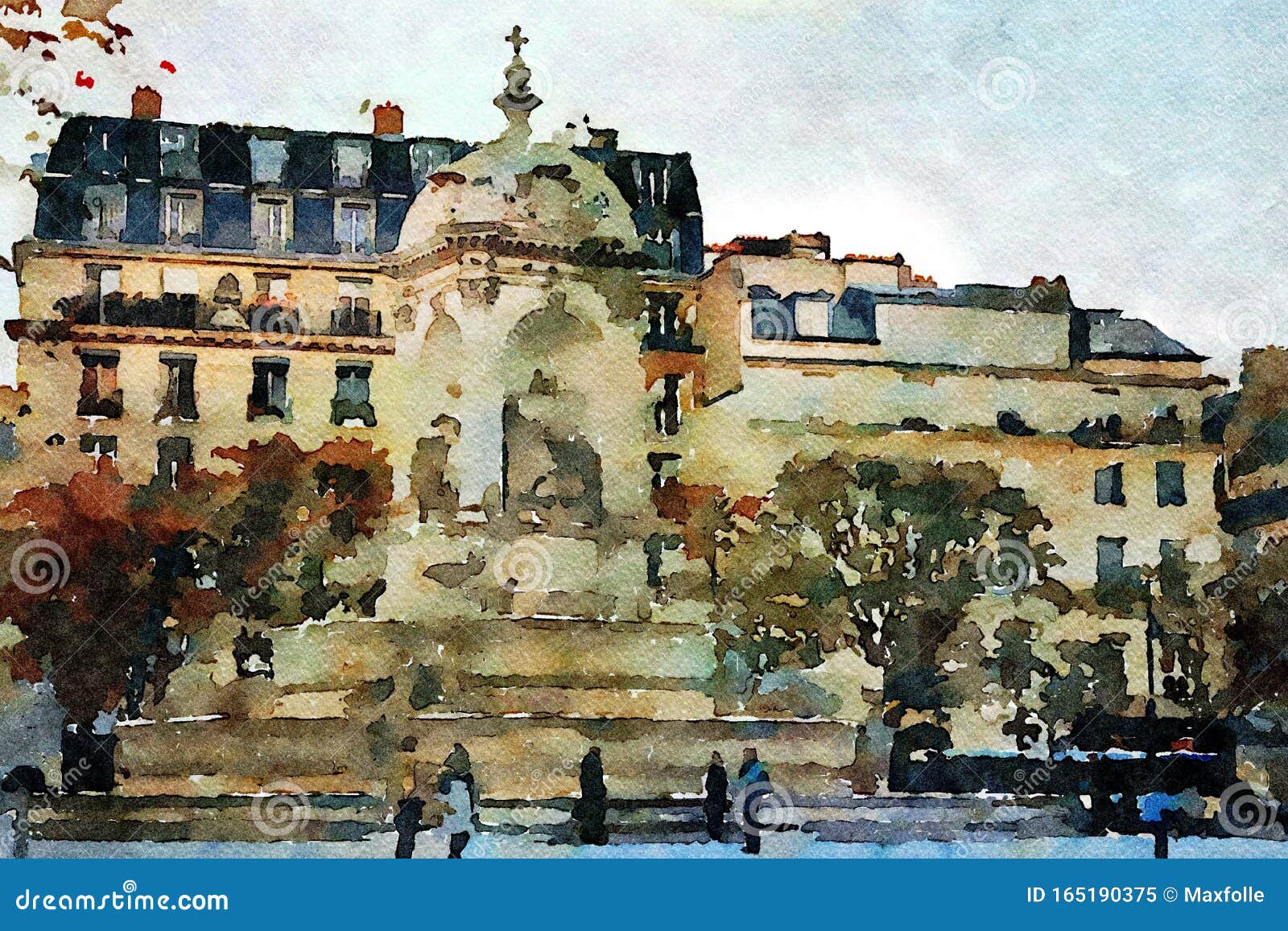 One of the Squares in the Center of Paris Stock Image - Image of design ...