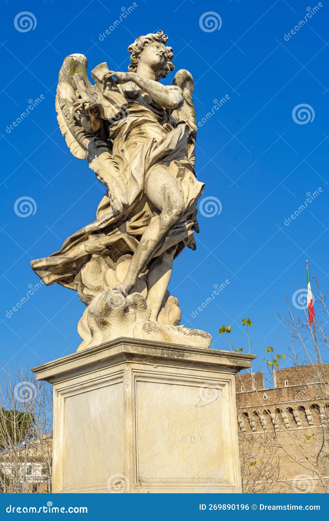 One of the Statues Present on the Bridge of Sant Angelo Over the River ...