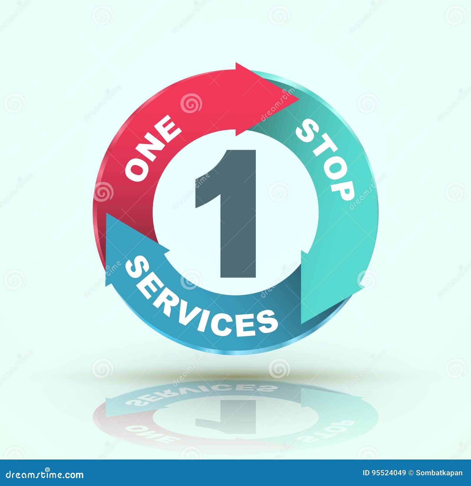 One stop services icon. stock vector. Illustration of process - 95524049
