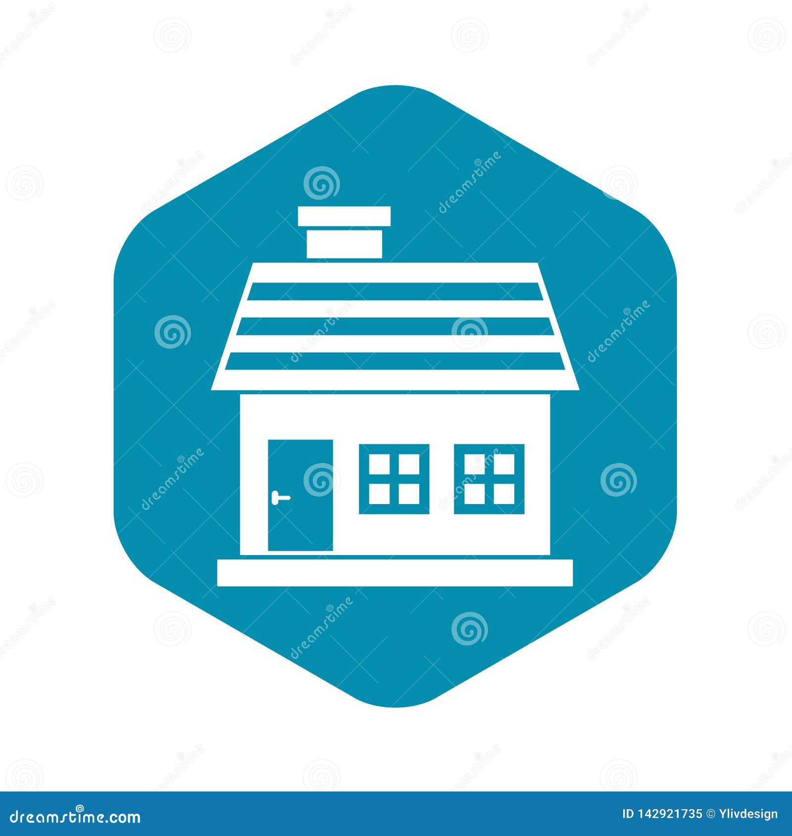 One-storey House Icon, Simple Style Stock Vector - Illustration of ...