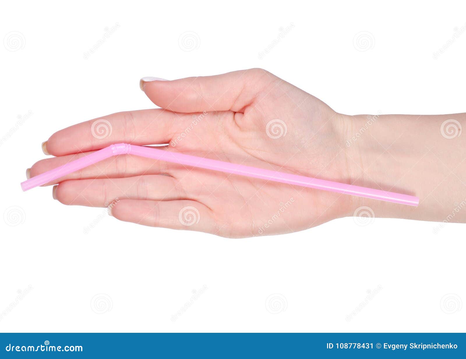 One straw in hand stock image. Image of party, liquid - 108778431