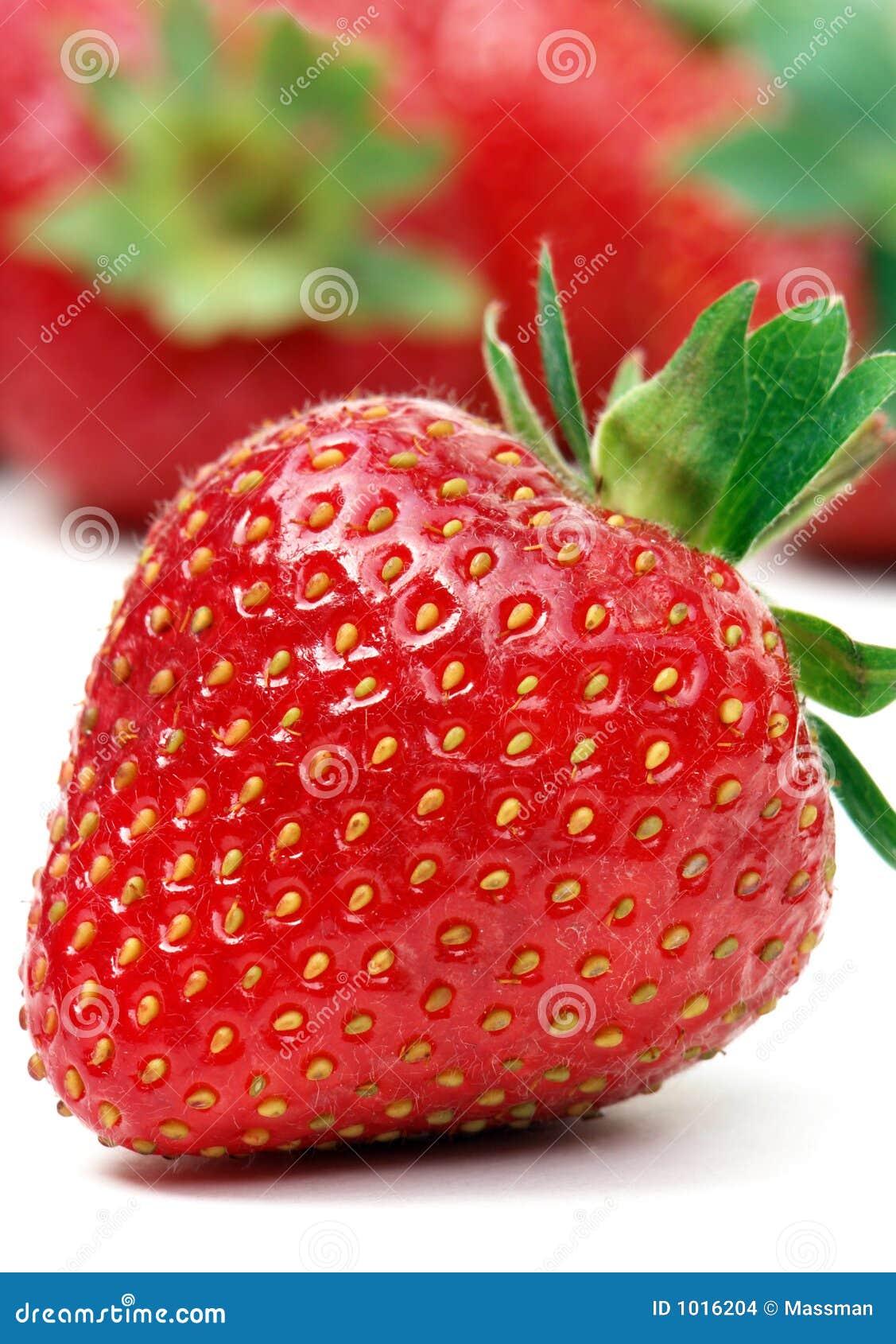 One strawberry stock photo. Image of detail, food, summer - 1016204