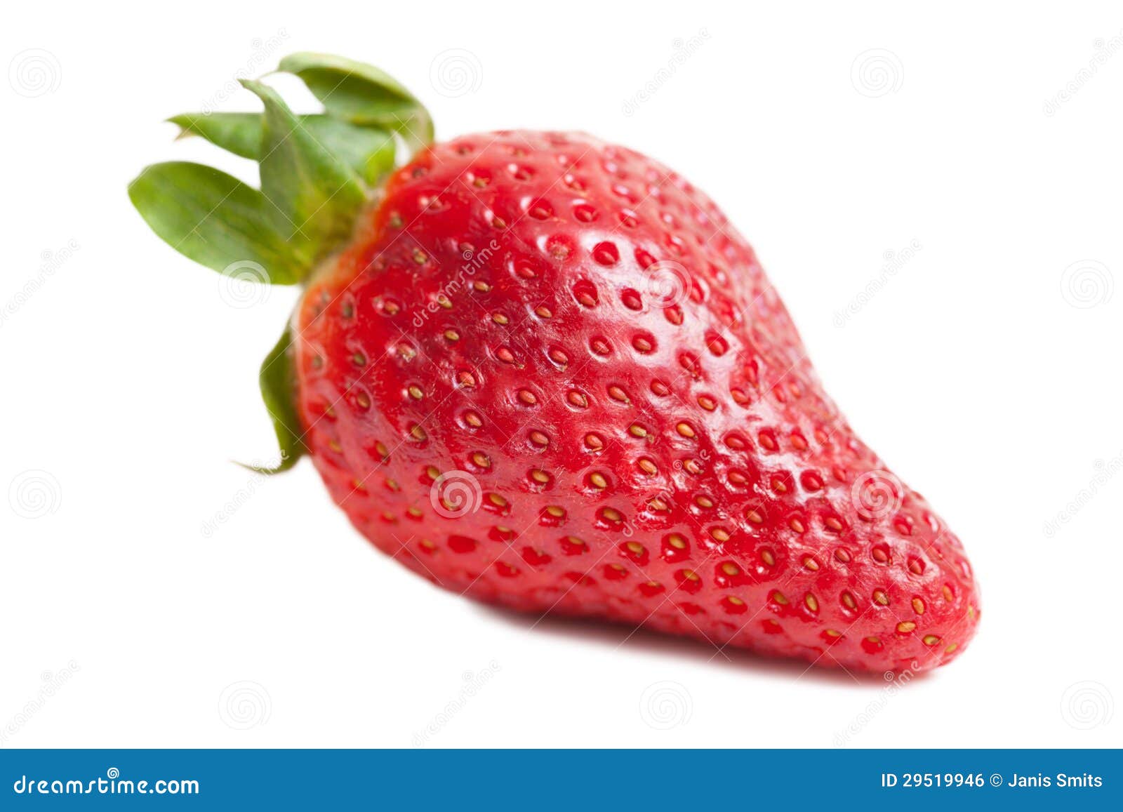 One strawberry. stock photo. Image of diet, shiny, ripe - 29519946