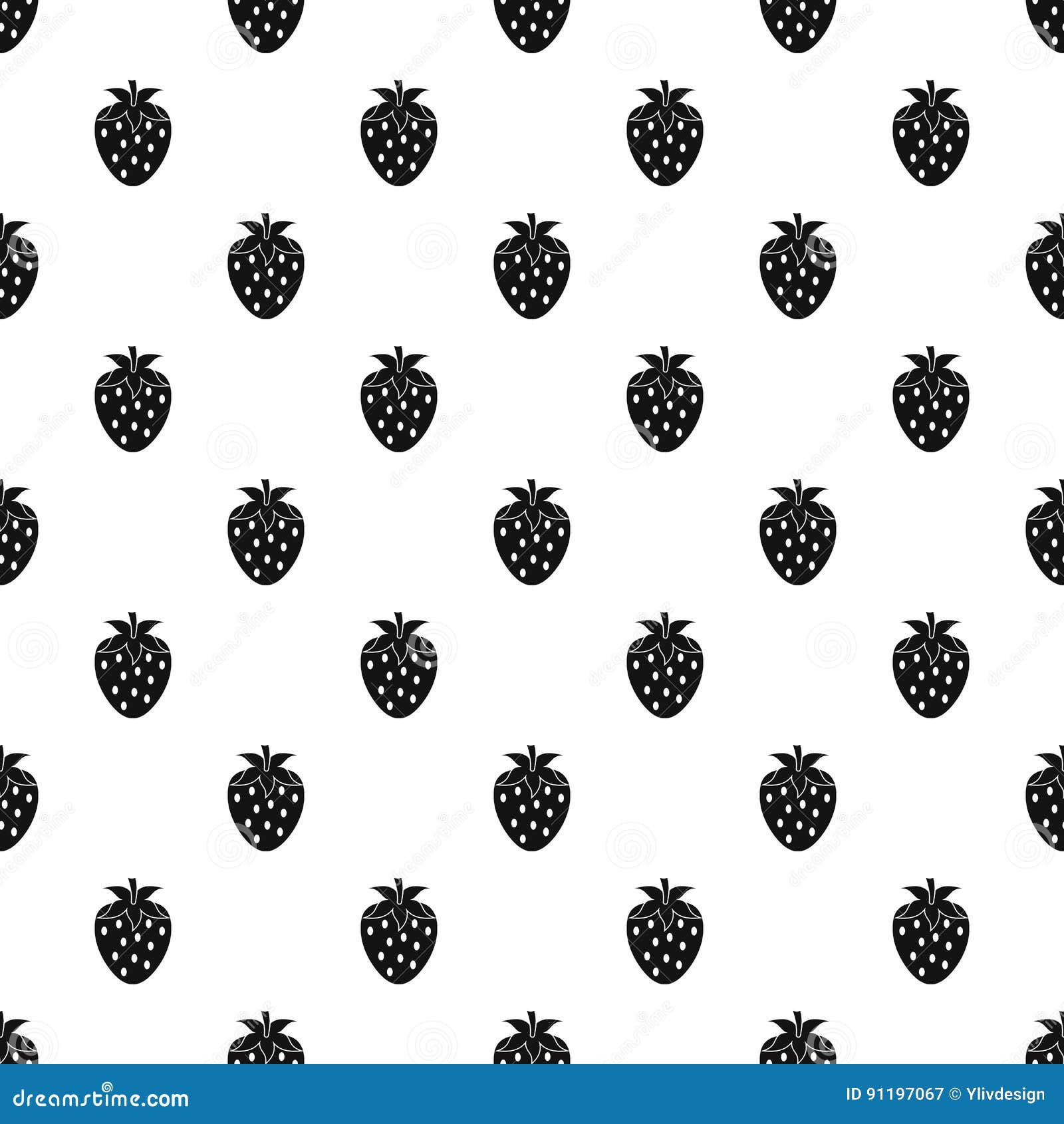 One Strawberry Berry Pattern Vector Stock Vector - Illustration of ...