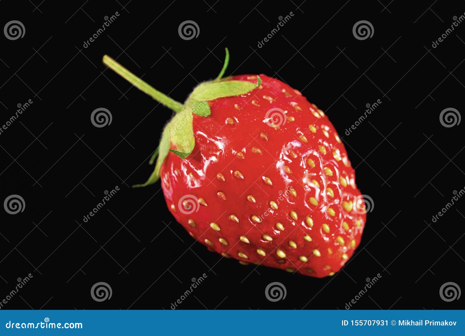 One strawberry isolated stock image. Image of juicy - 155707931