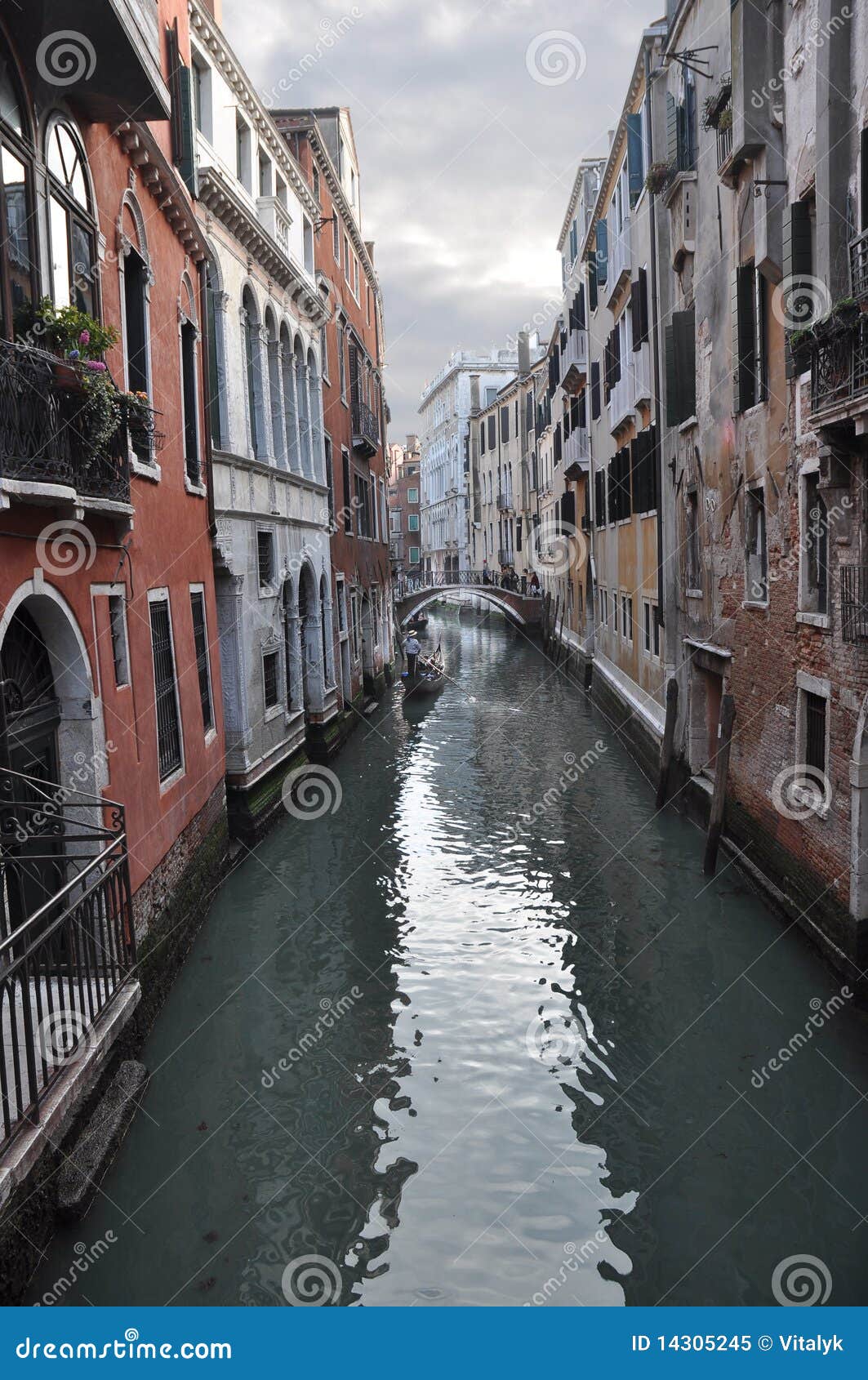 One of the Streets of Venice. Stock Image - Image of venetian, sinking ...