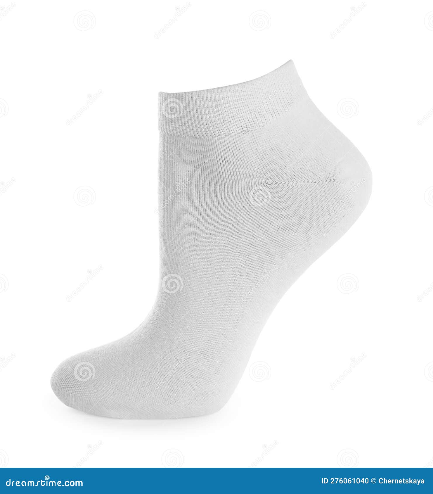 One Stylish Clean Sock Isolated on White Stock Photo - Image of comfort ...