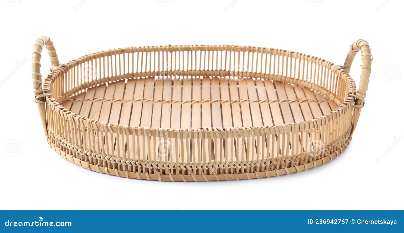 One Stylish Empty Tray Isolated on White Stock Image - Image of ...