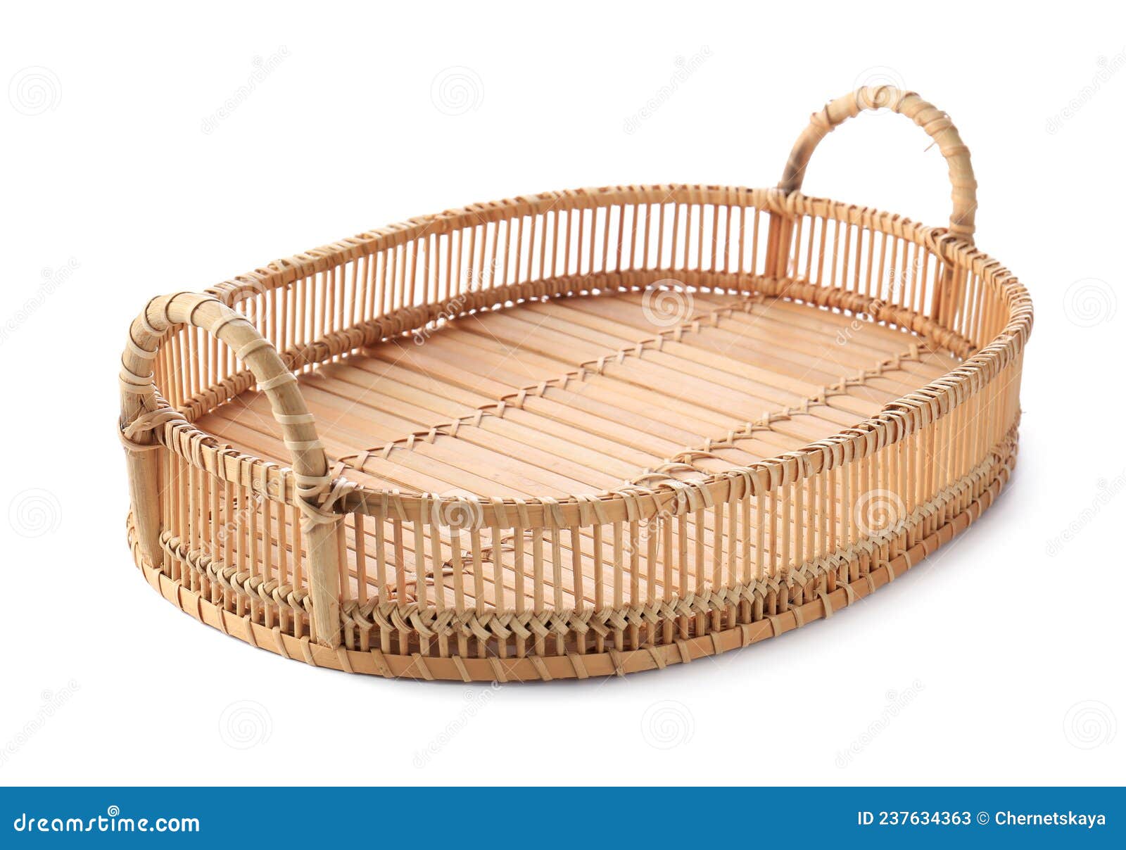 One Stylish Empty Tray Isolated on White Stock Image - Image of ...