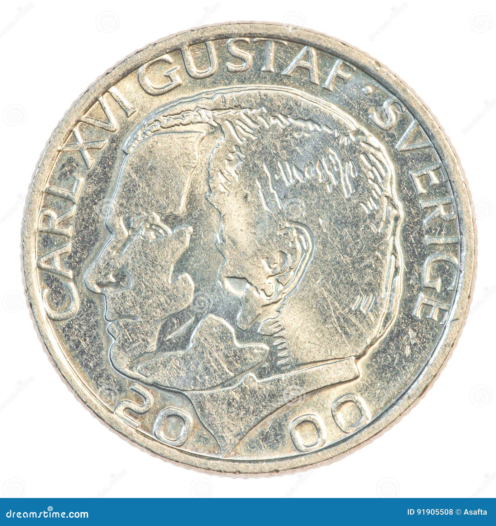 One Swedish Kronor coin stock photo. Image of cash, cent - 91905508