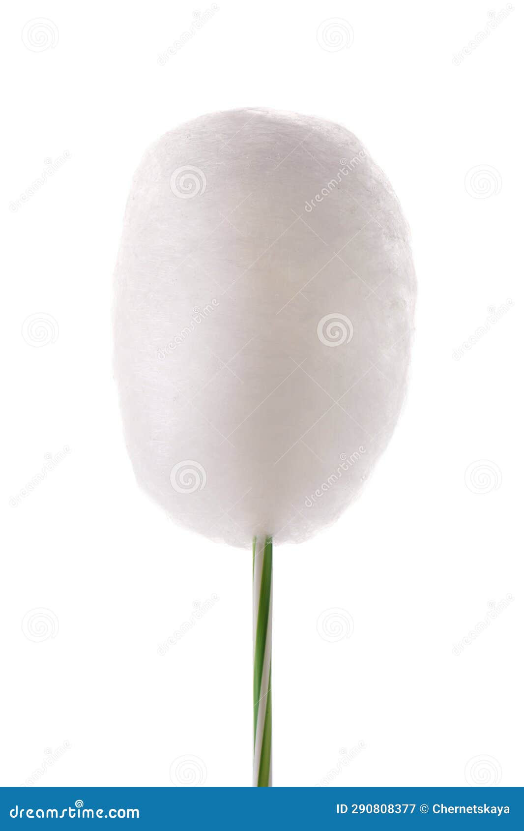 One Sweet Cotton Candy Isolated on White Stock Image - Image of calorie ...