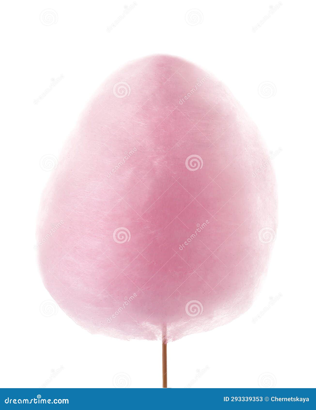 One Sweet Pink Cotton Candy Isolated on White Stock Image - Image of ...