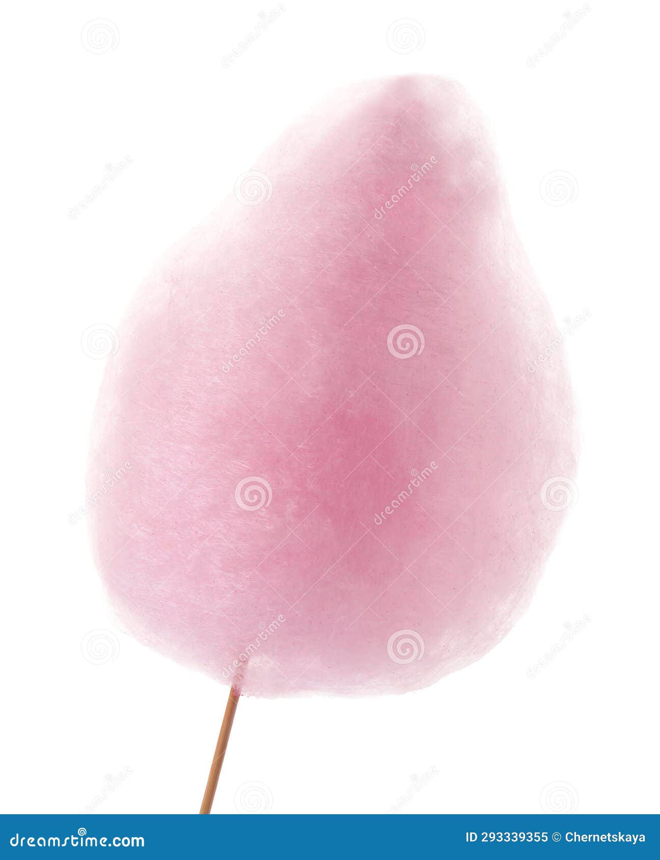 One Sweet Pink Cotton Candy Isolated on White Stock Image - Image of ...
