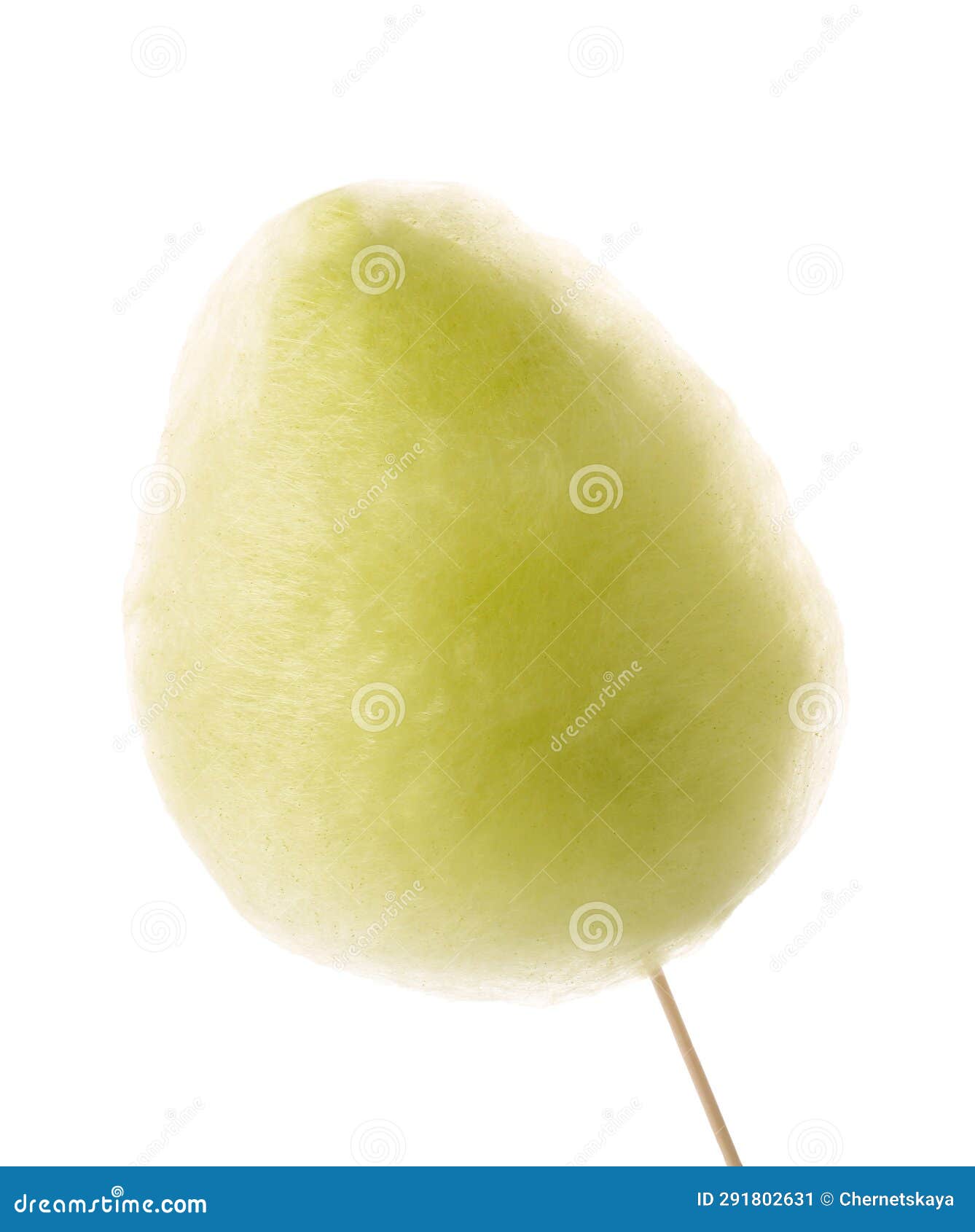 One Sweet Yellow Cotton Candy Isolated on White Stock Image - Image of ...