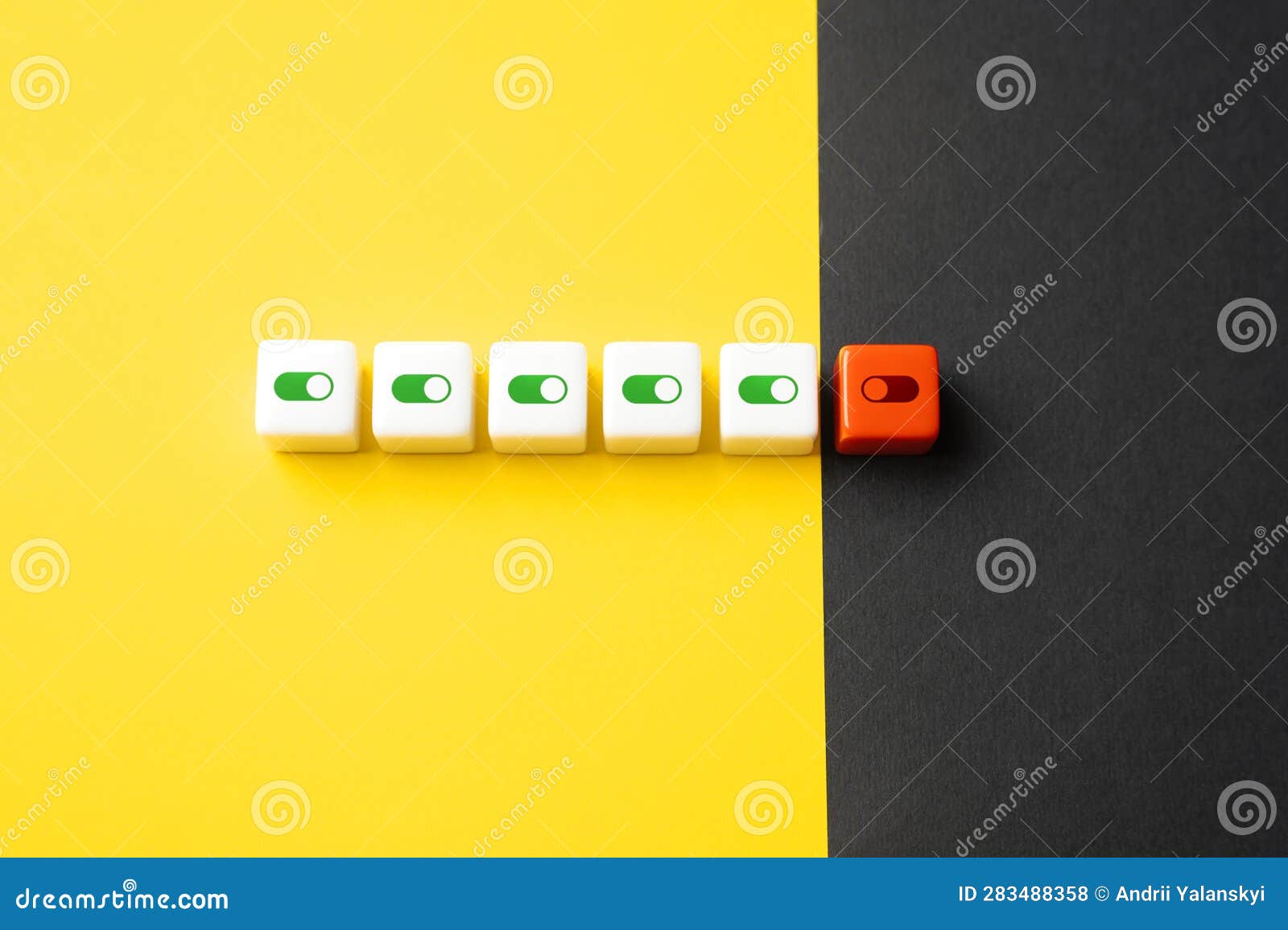 One of the Switches is Off. the Enabled Switch Button among Disabled ...