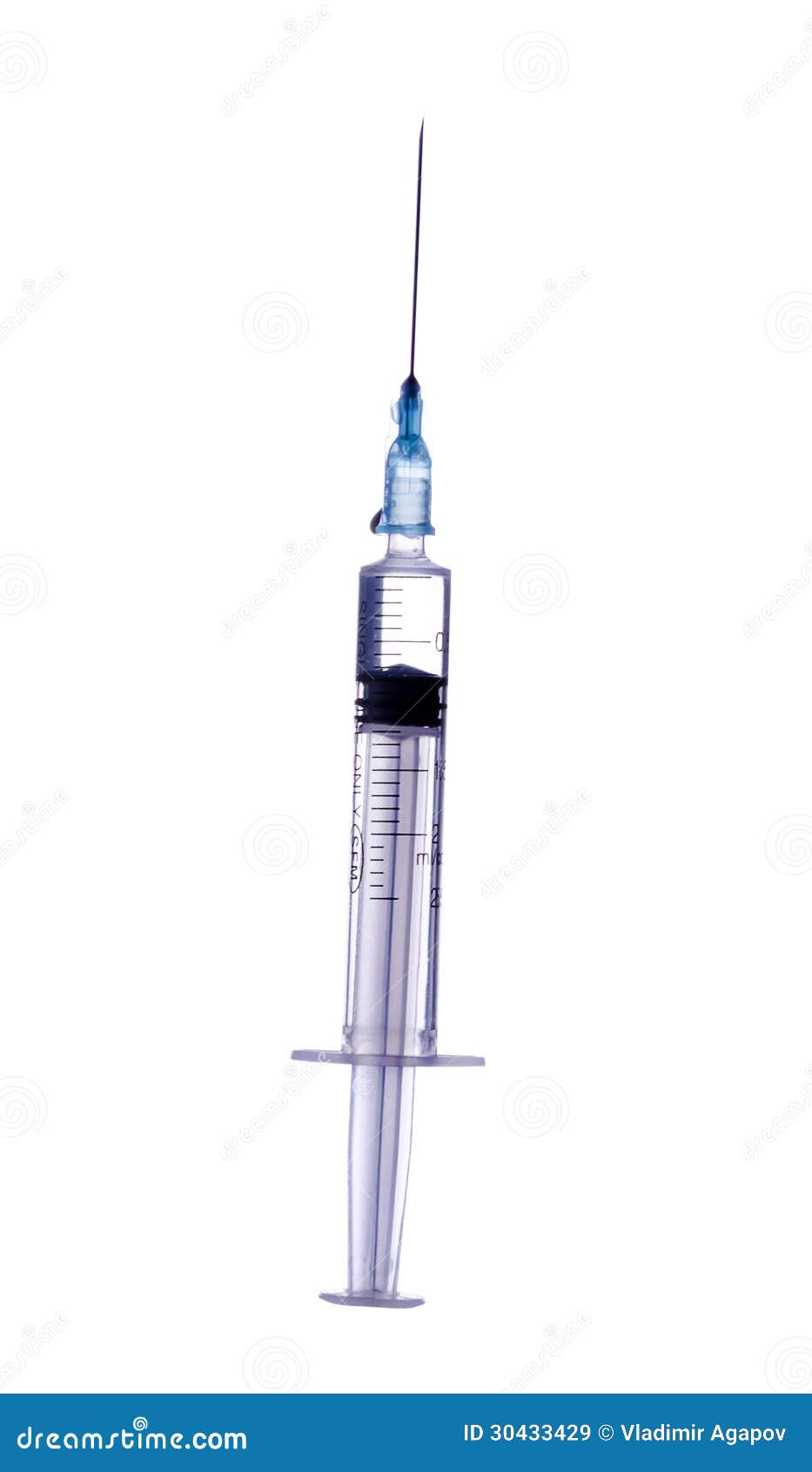 One syringe with needle stock image. Image of white, closeup - 30433429