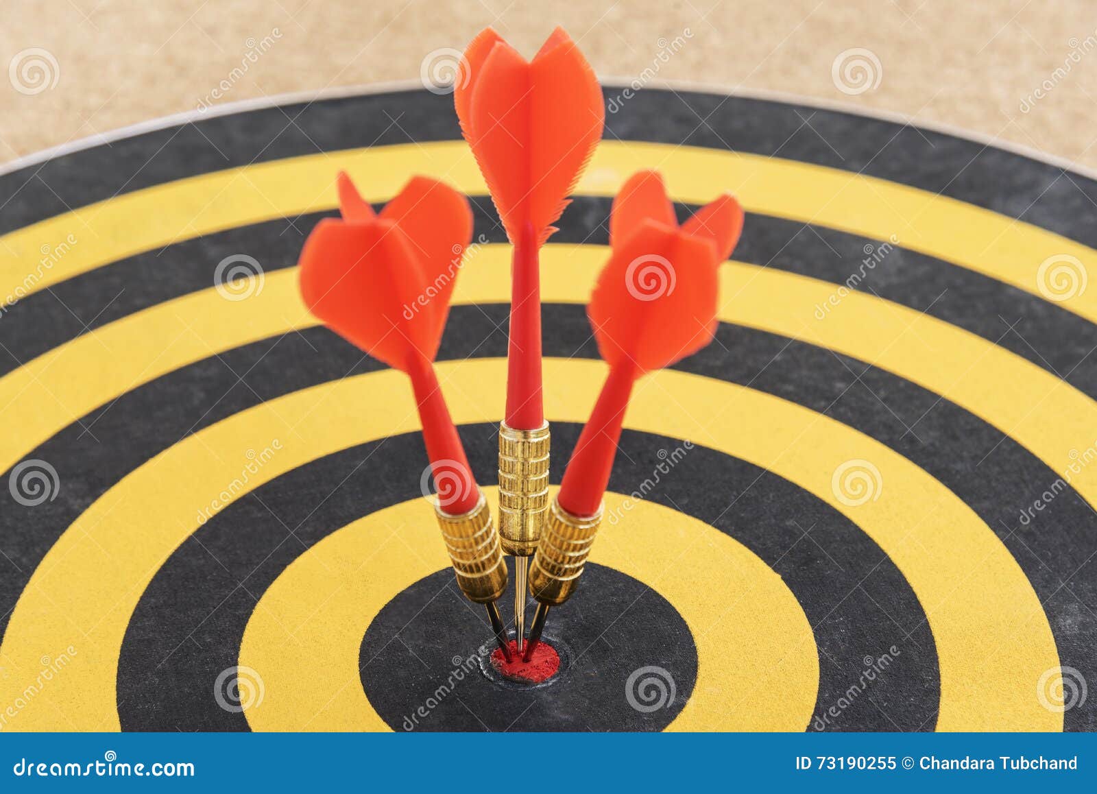 One Target With Three Dart Arrows Hitting The Bullseye Stock ... One Target With Three Dart Arrows Hitting The Bullseye Stock ...