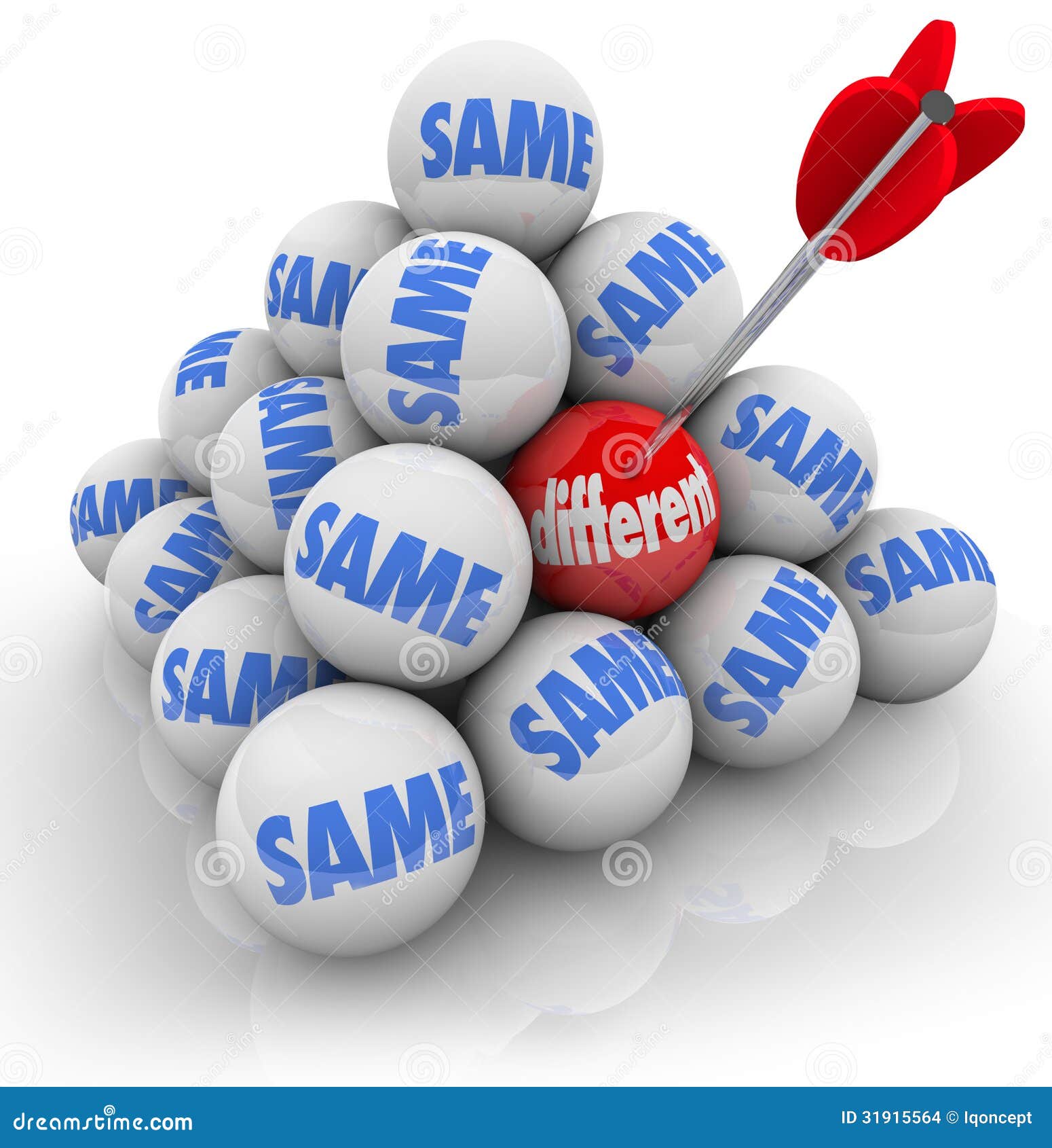 One Targeted Ball Different Vs Same Change Innovation Stock ...