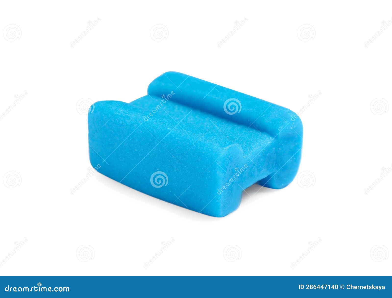 One Tasty Blue Bubble Gum Isolated on White Stock Photo - Image of ...