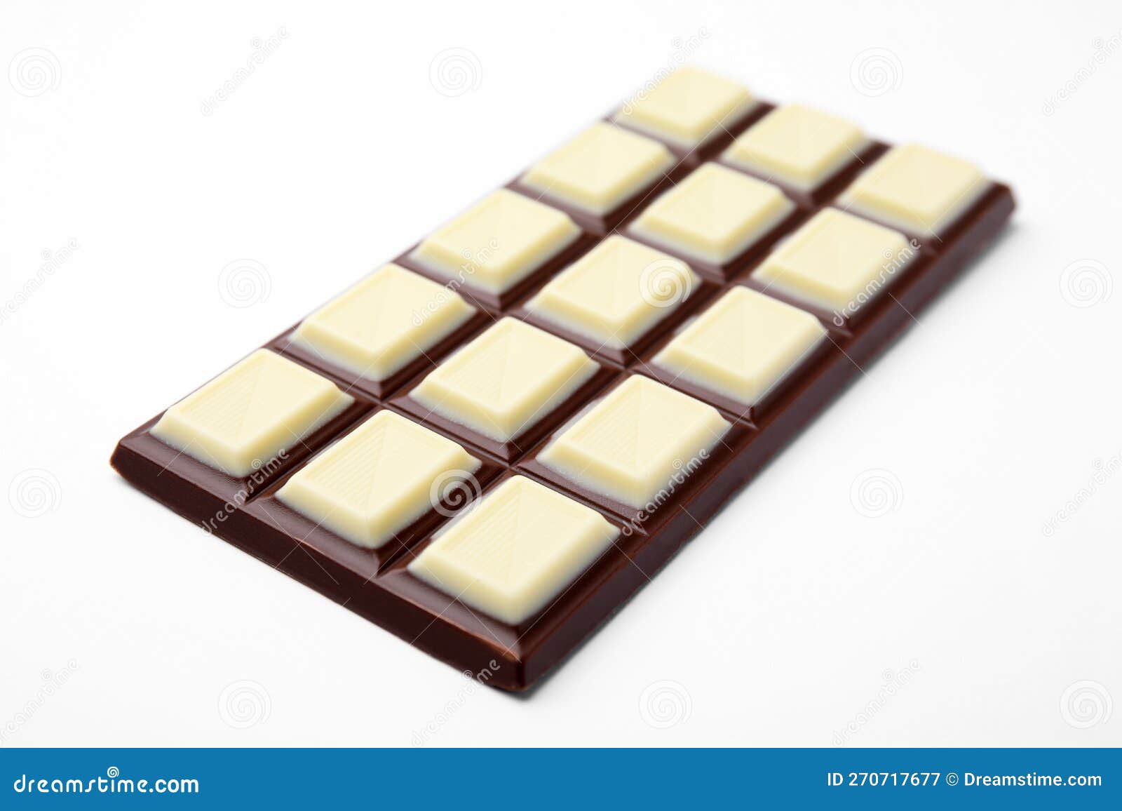 One Tasty Chocolate Bar on White Background Stock Image - Image of ...