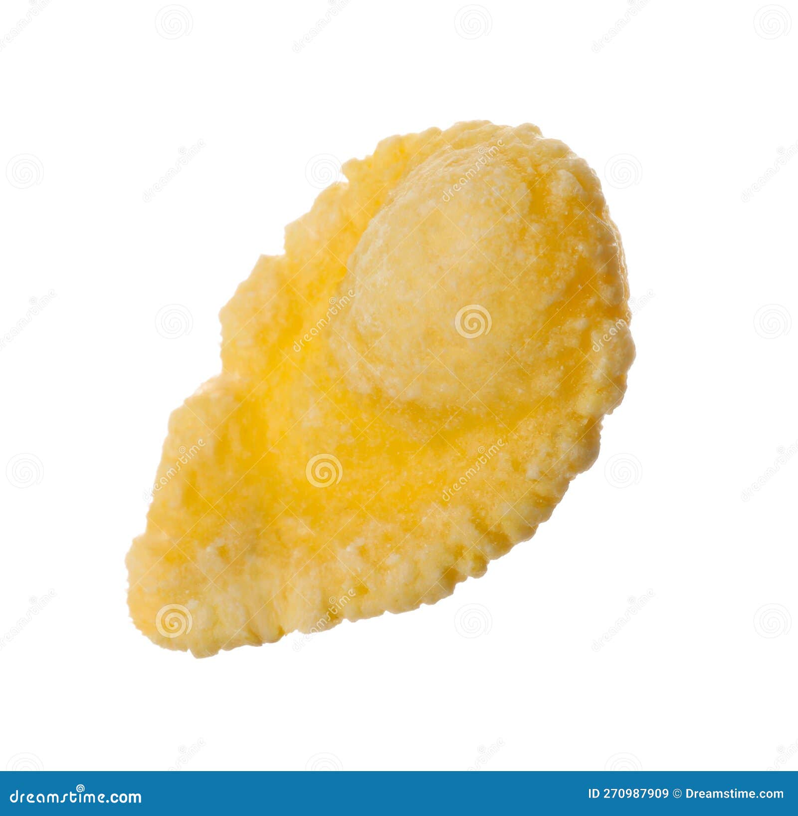 One Tasty Crispy Corn Flake Isolated on White Stock Image - Image of ...