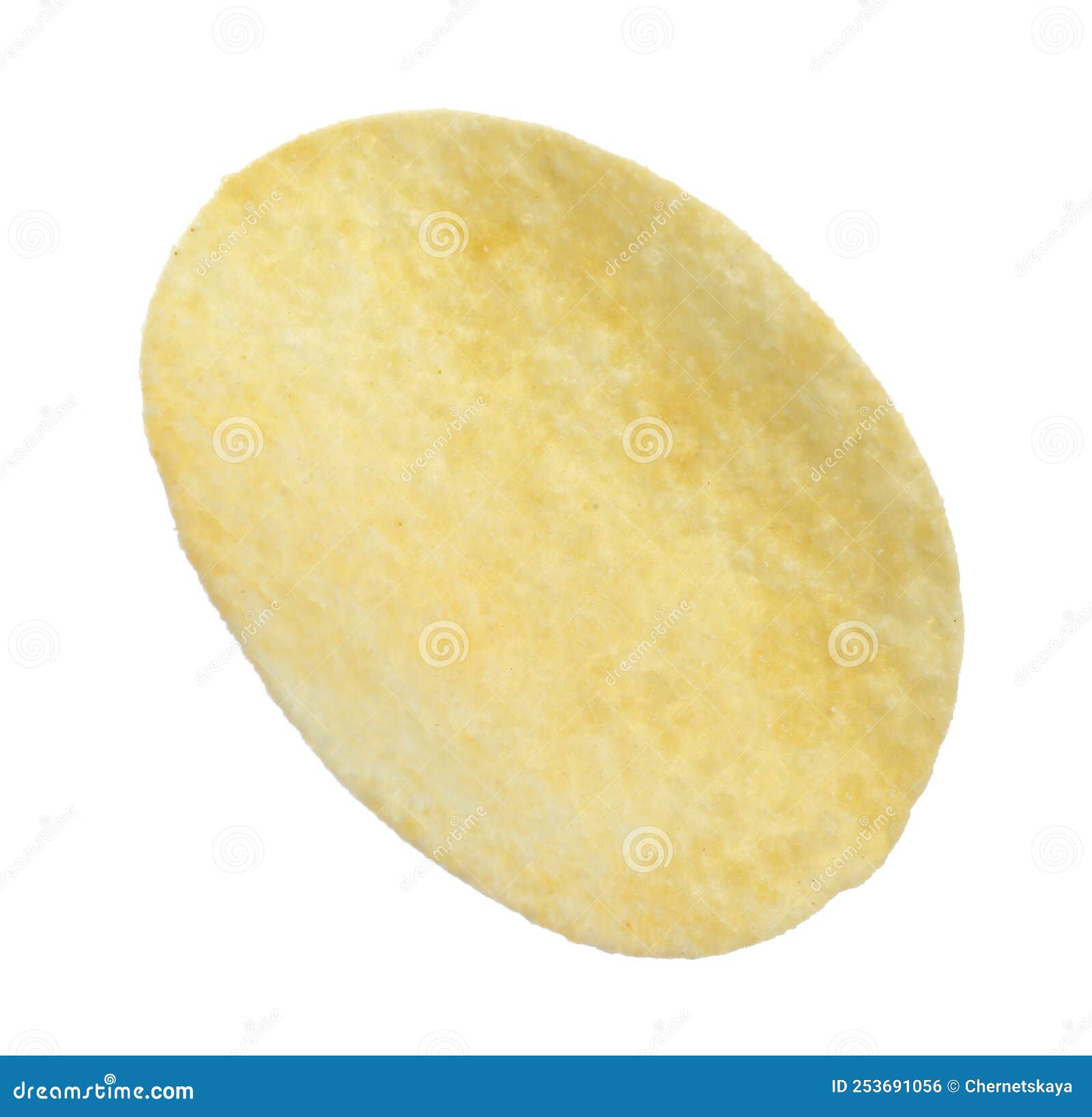 One Tasty Potato Chip Isolated on White Stock Photo - Image of ...