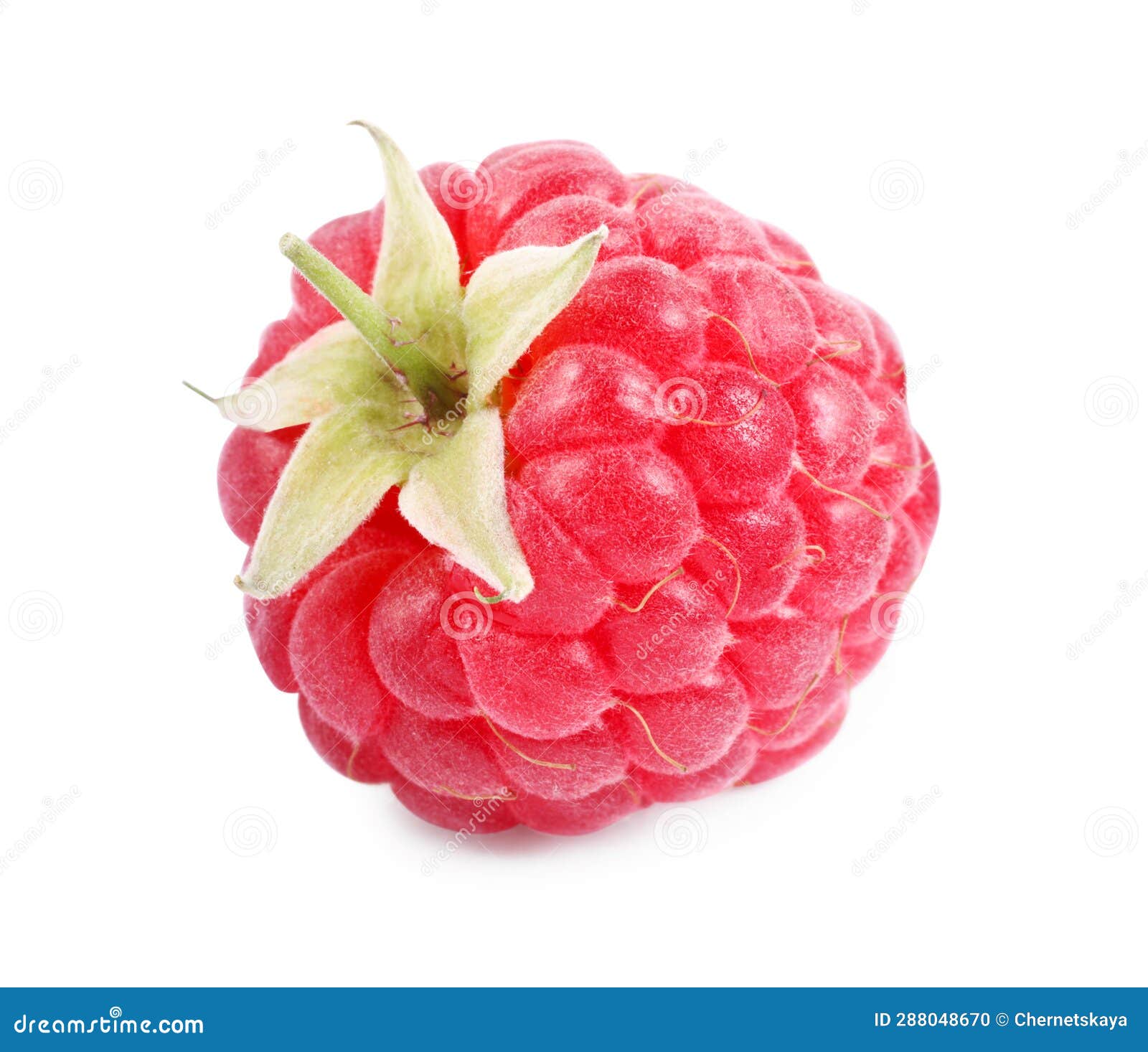 One Tasty Ripe Raspberry Isolated on White Stock Photo - Image of ...