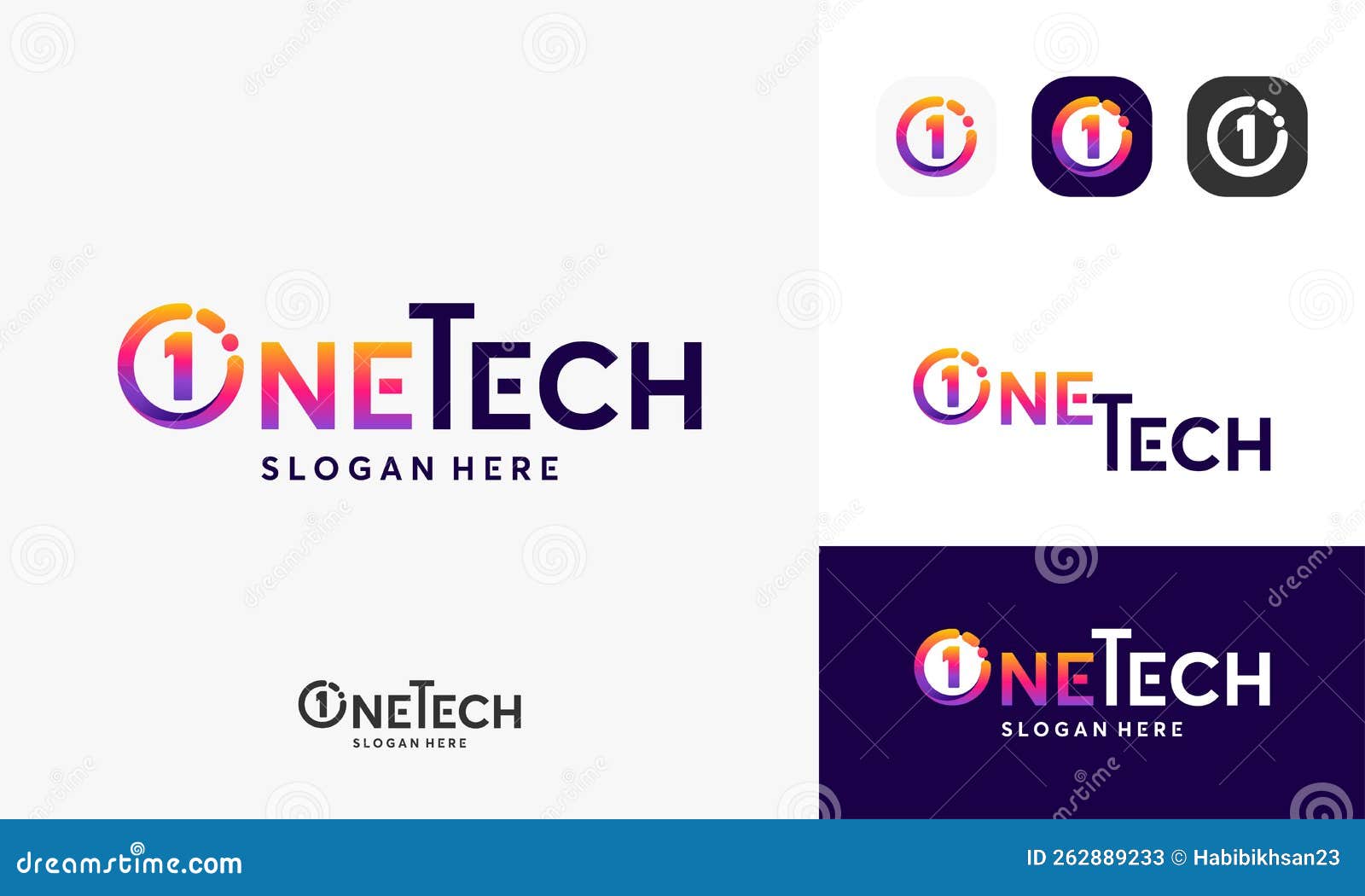 One Tech Logo, Pixel Technology Logo Designs Concept Vector, Network ...