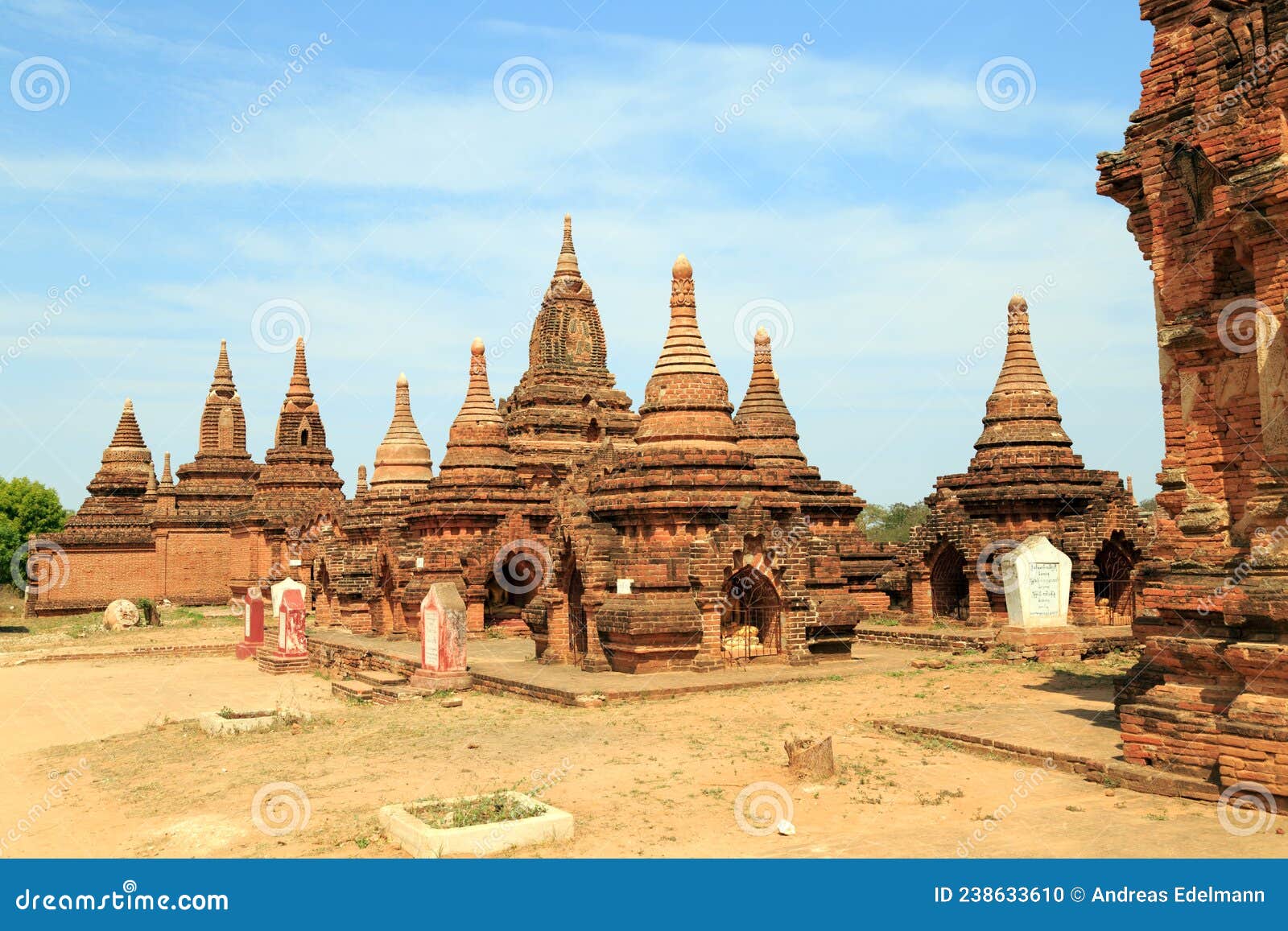 One of the Temple Field in Bagan Stock Photo - Image of gold, tower ...