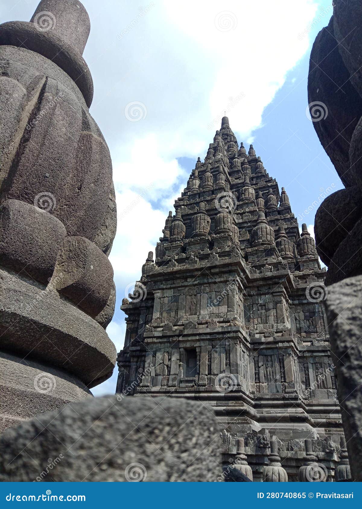 One of Temple on Prambanan stock image. Image of buddhist - 280740865