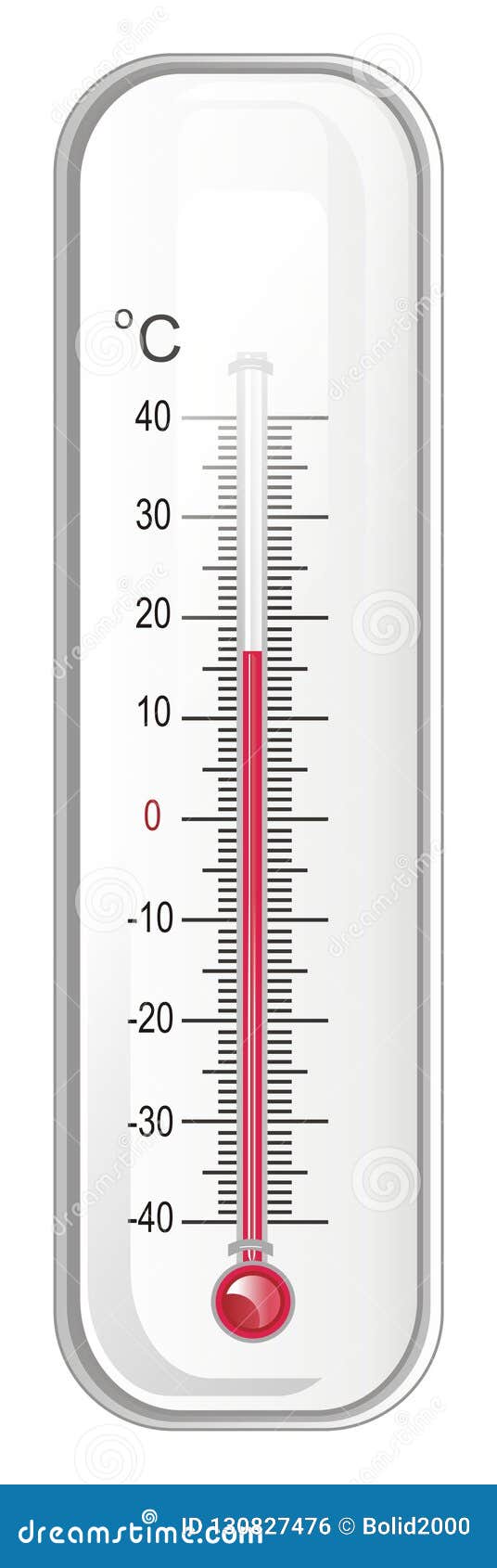 Thermometer with red line stock illustration. Illustration of ...