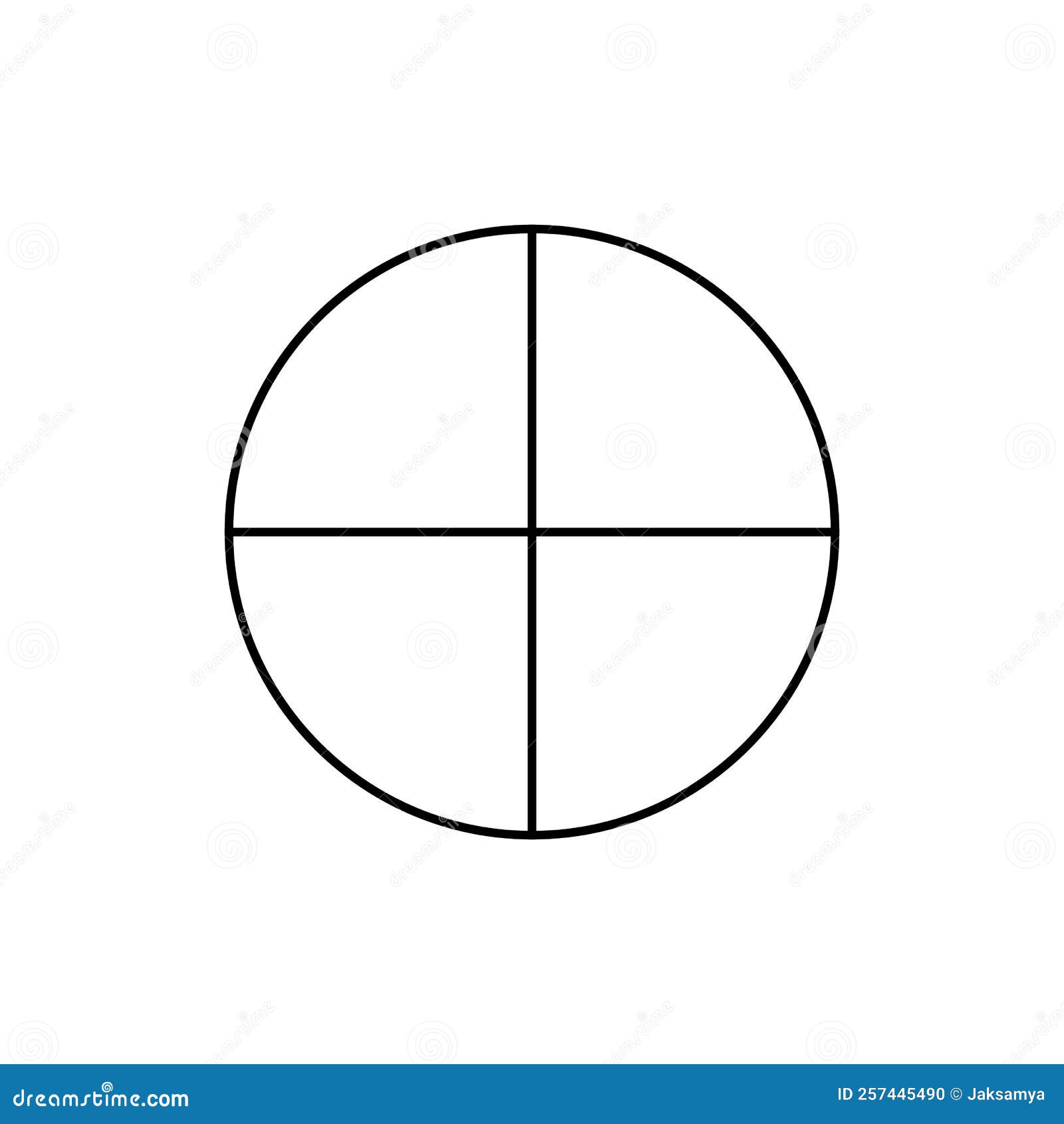 One Third Fraction Circle Vector Stock Vector - Illustration of ...
