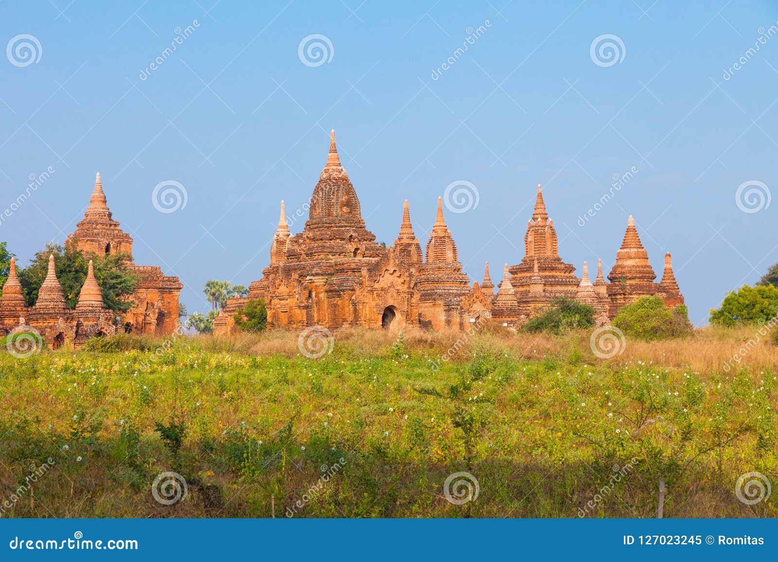Old Bagan Archaeological Zone, Myanmar Stock Image - Image of monument ...