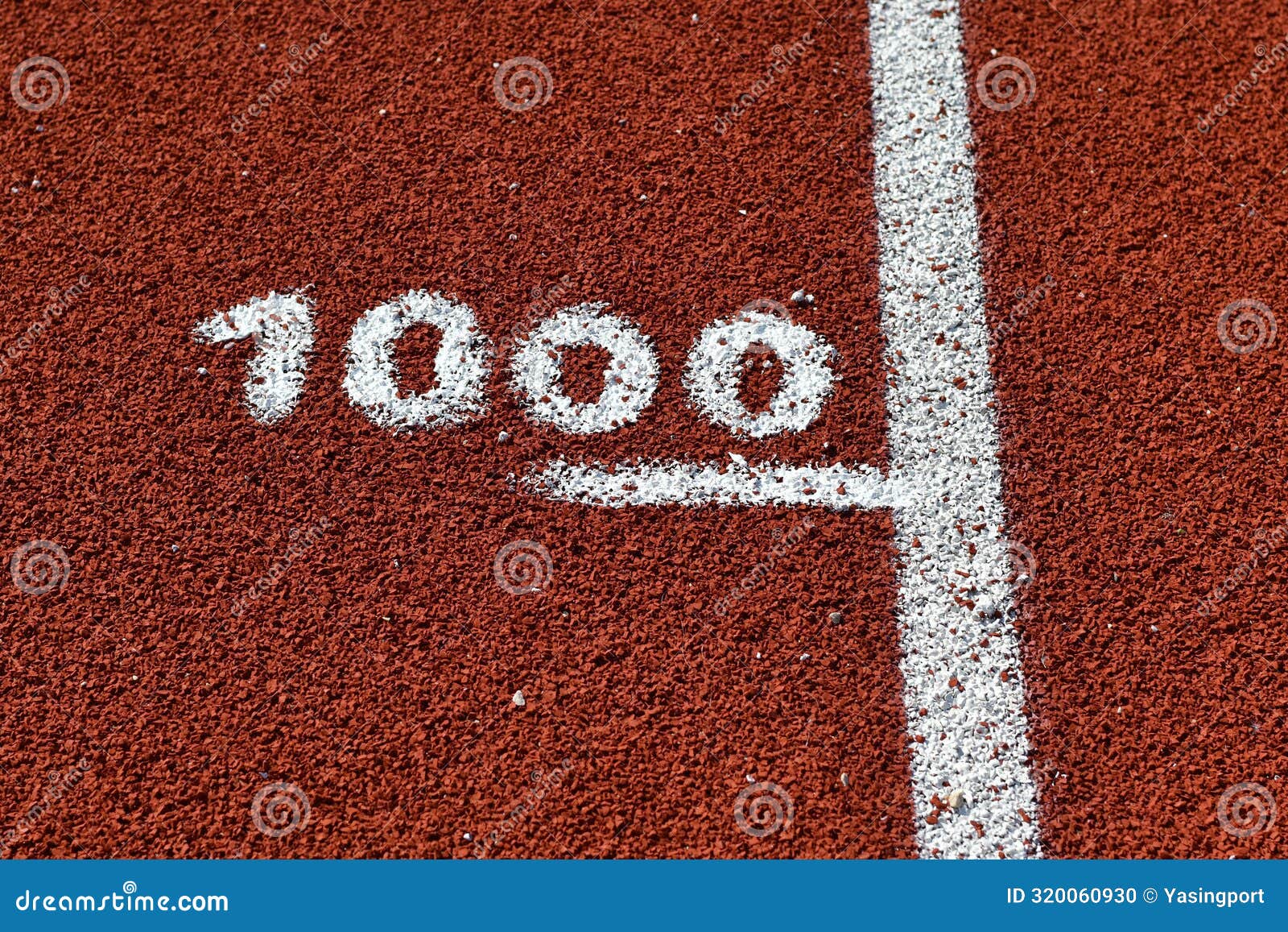 One Thousand Meter Mark at a Stadium Stock Photo - Image of games ...